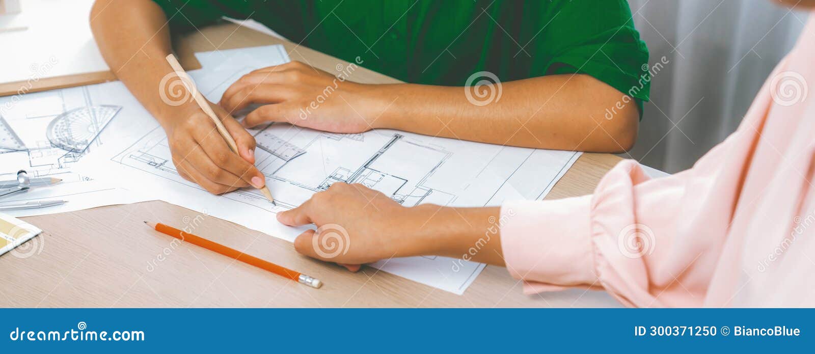 Professional Architect Drafts Blueprint from Project Manager Advice ...