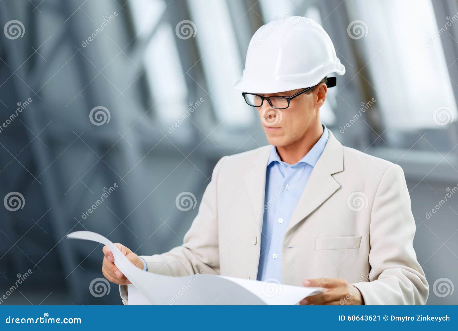 Professional Architect Involved in Work Stock Image - Image of male ...
