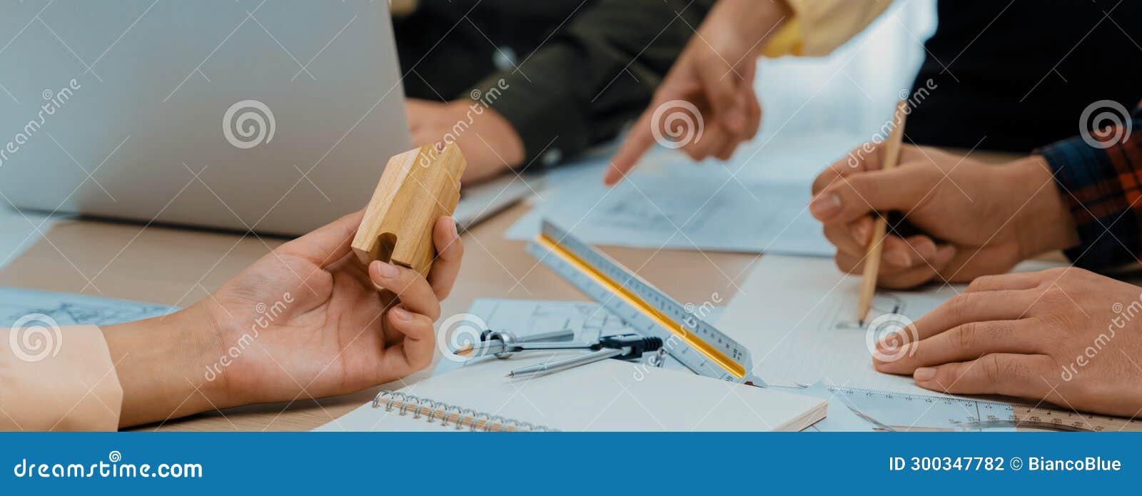 Professional Architect Team Discussion about Architectural Project ...