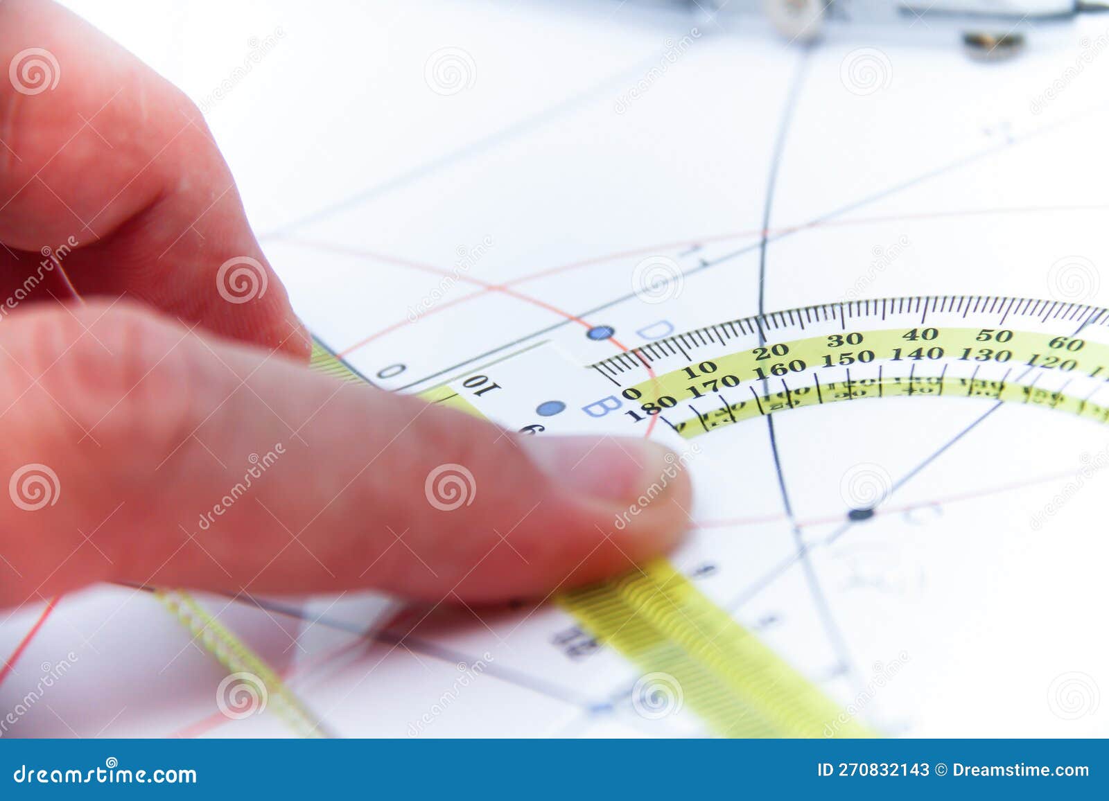 Professional Architect Working at His Desk, Measuring and Estimating ...