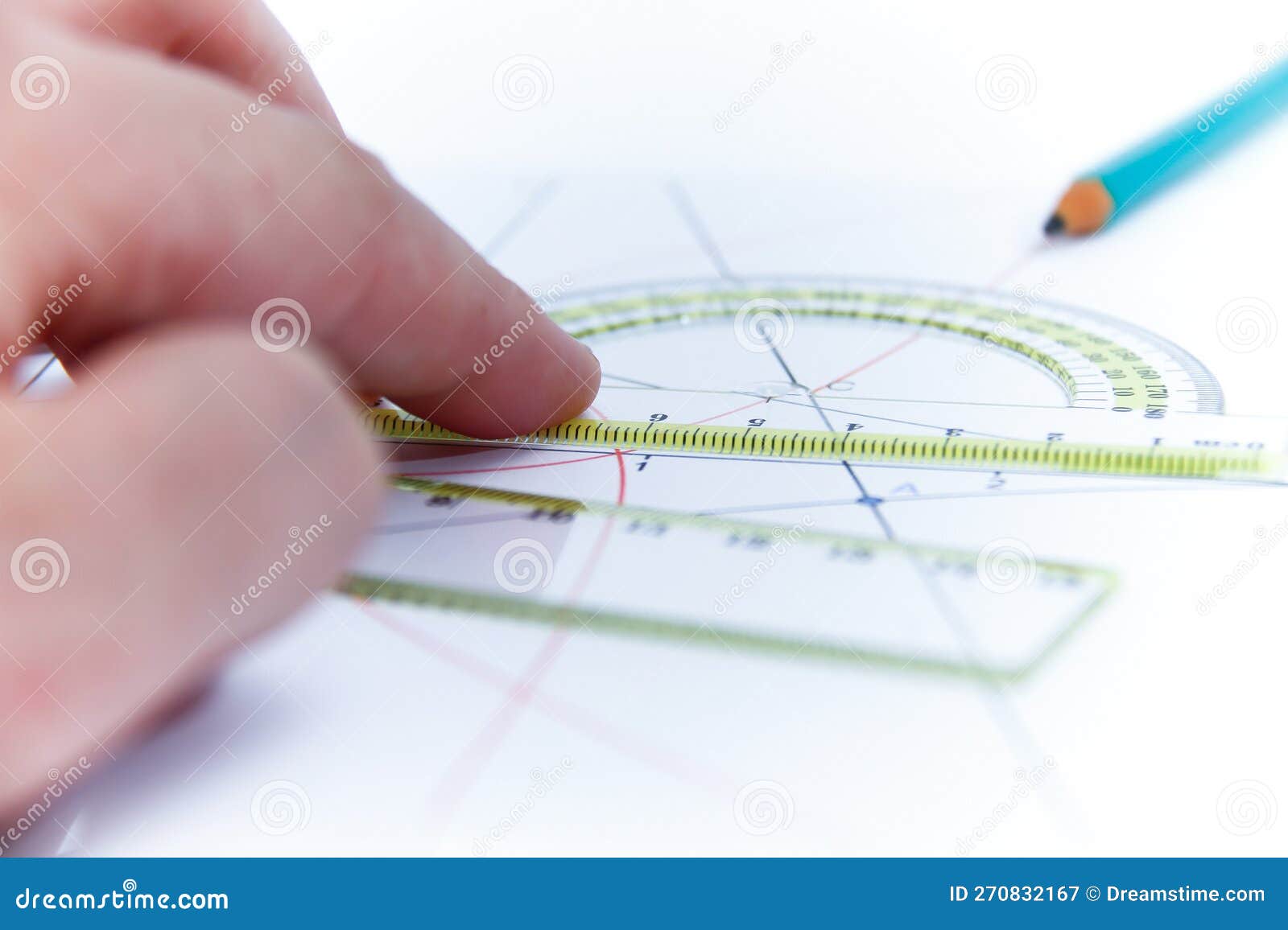 Professional Architect Working at His Desk, Measuring and Estimating ...