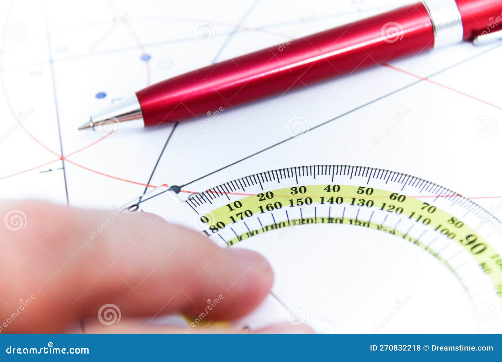 Professional Architect Working at His Desk, Measuring and Estimating ...