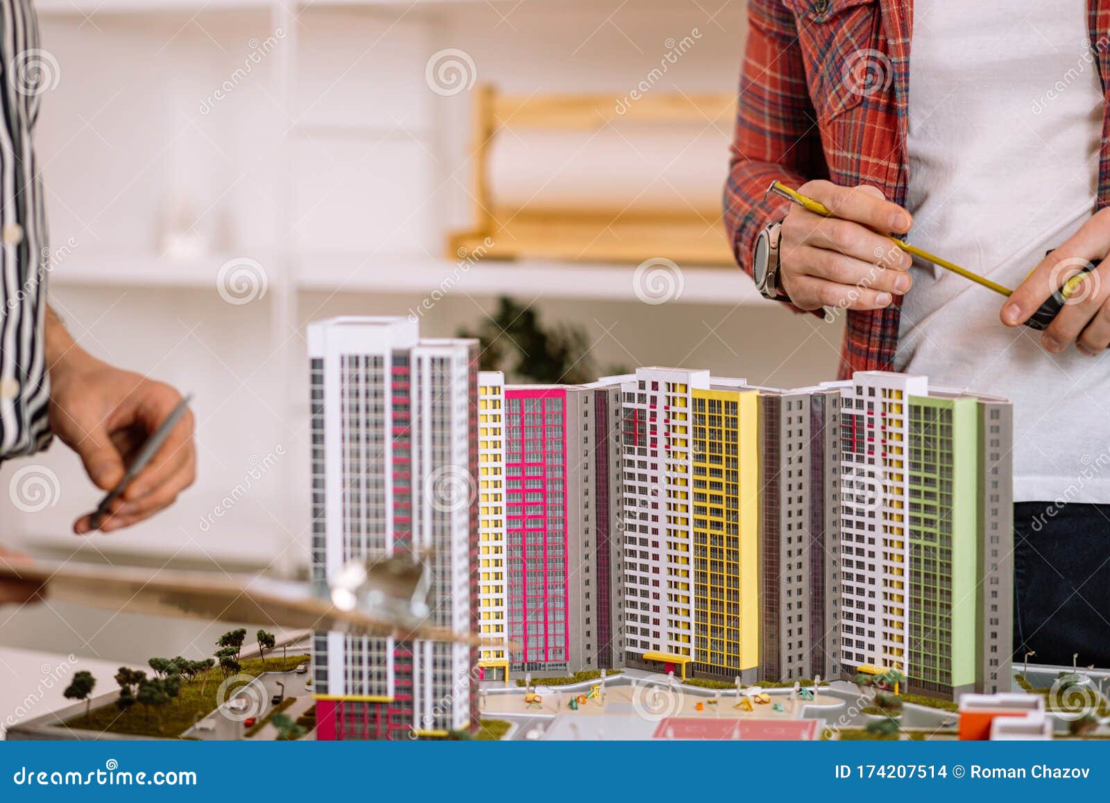 Professional Architects Developing High-rise Building Construction ...