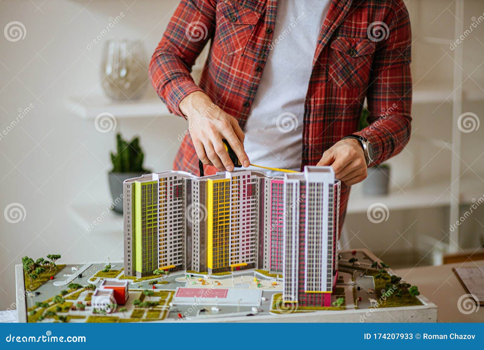 Professional Architects Developing High-rise Building Construction ...