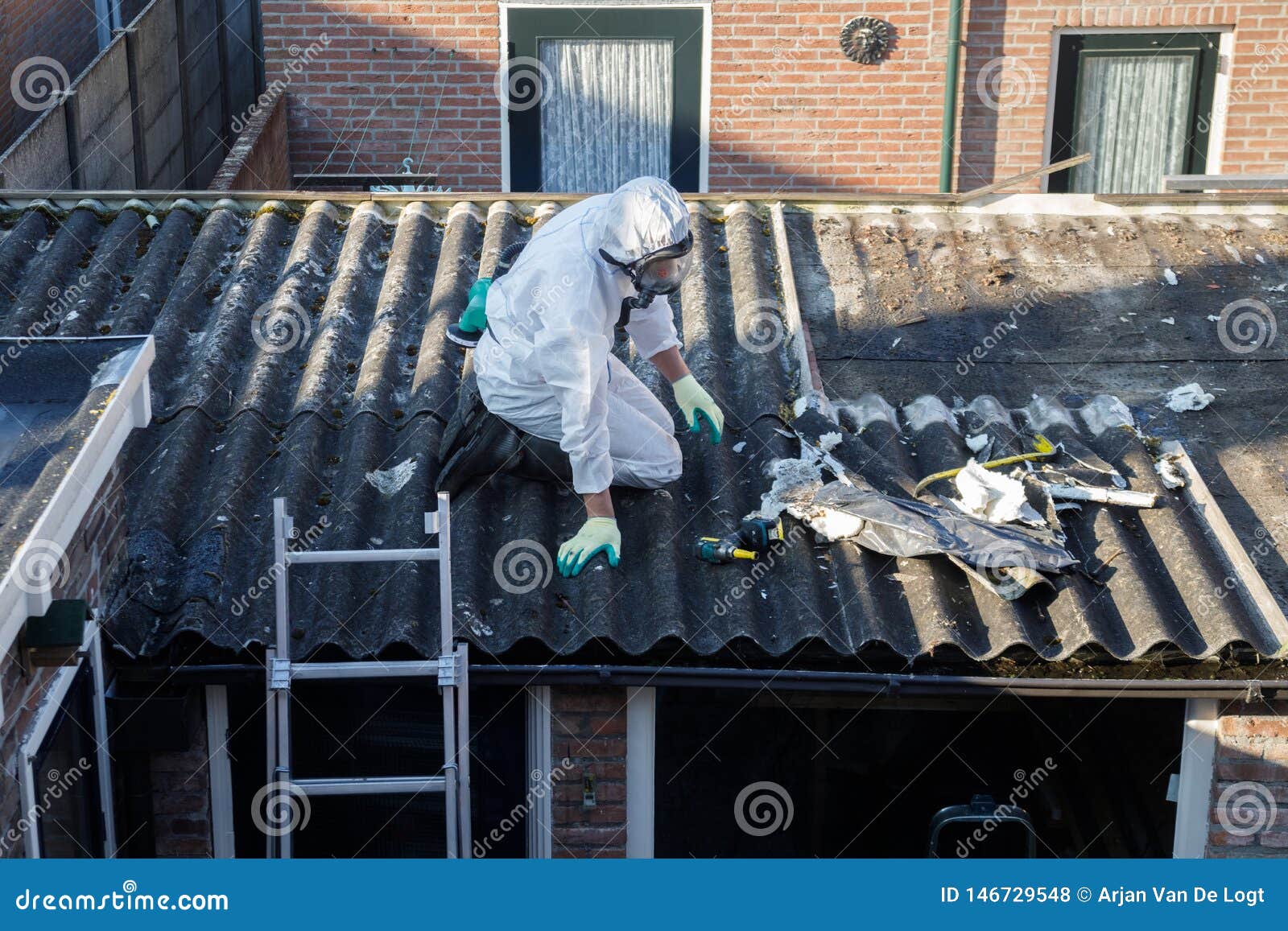 Corrugated Asbestos Cement Roof Sheet Fixing By Work Man Lokgram Kalyan ...
