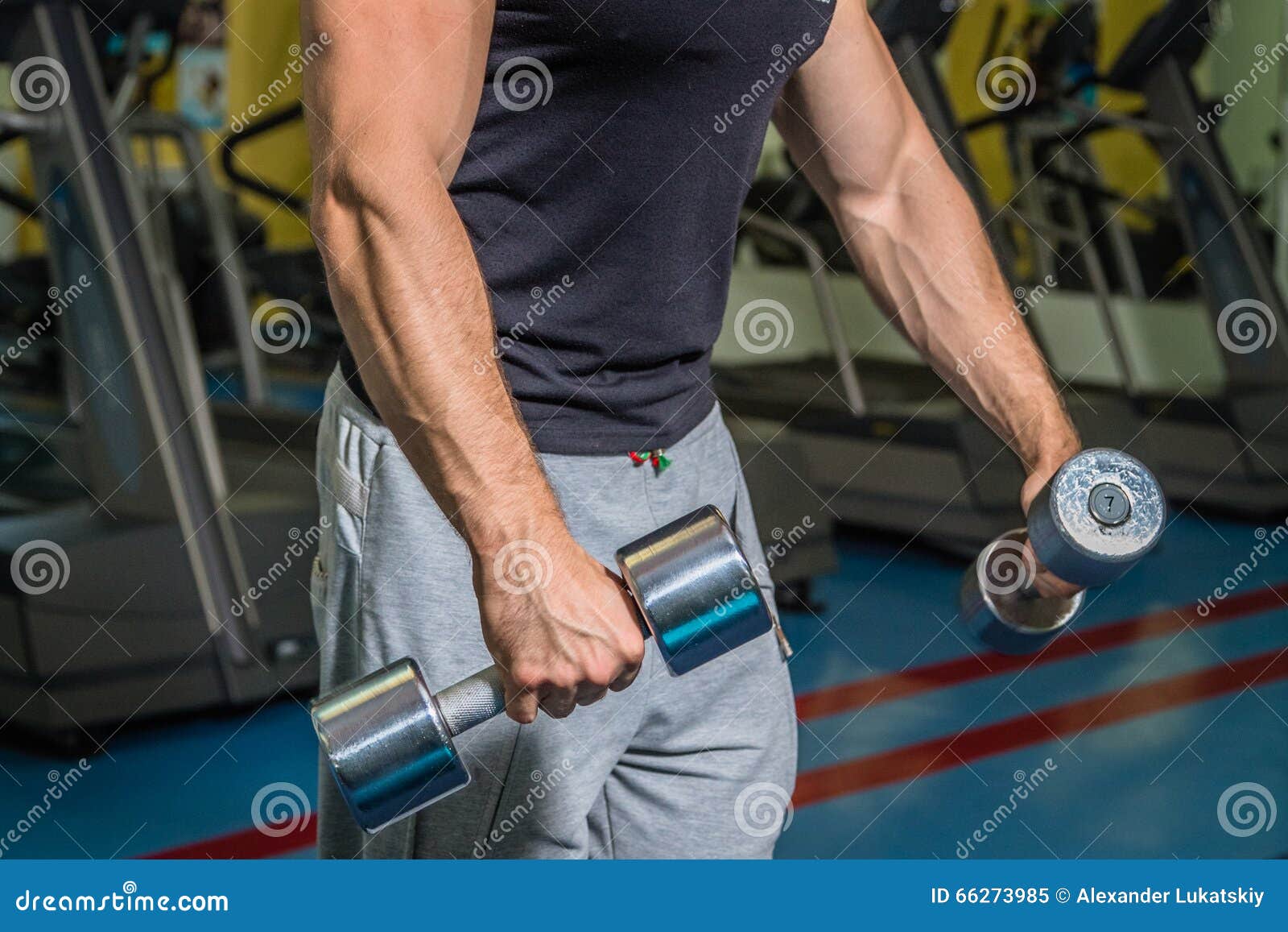 Professional Athlete Performs Exercises in the Gym Stock Image - Image ...