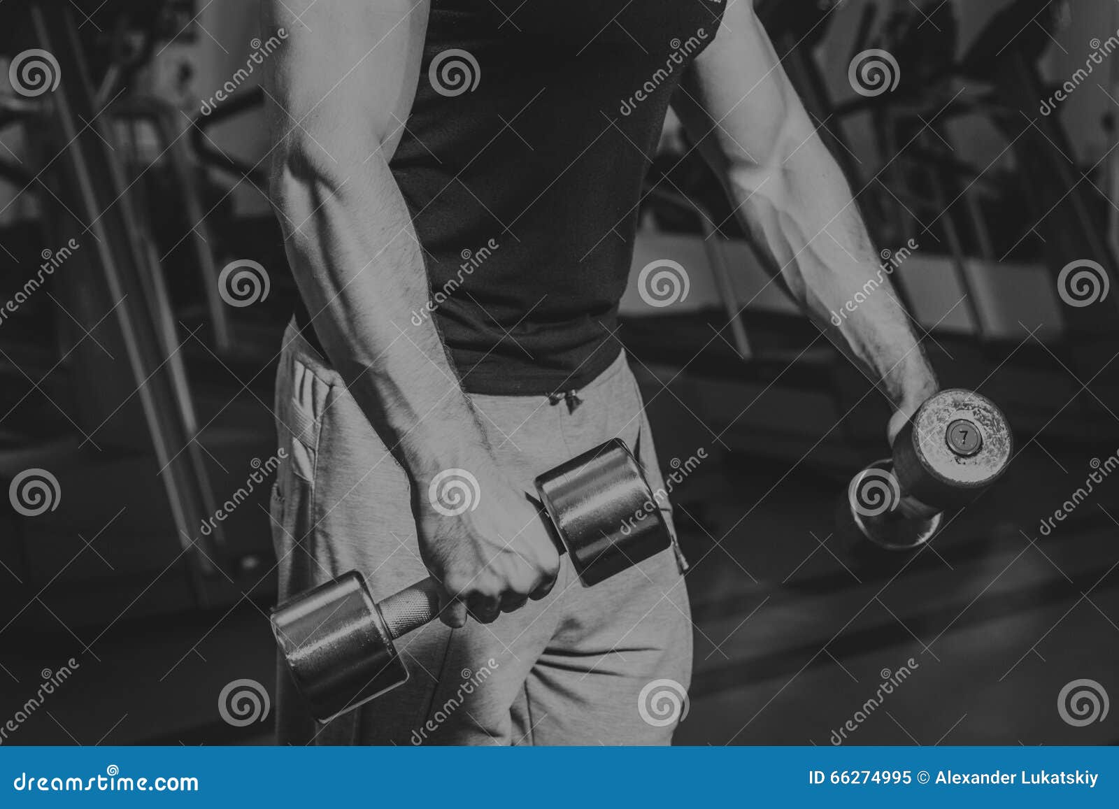 Professional Athlete Performs Exercises in the Gym Stock Image - Image ...