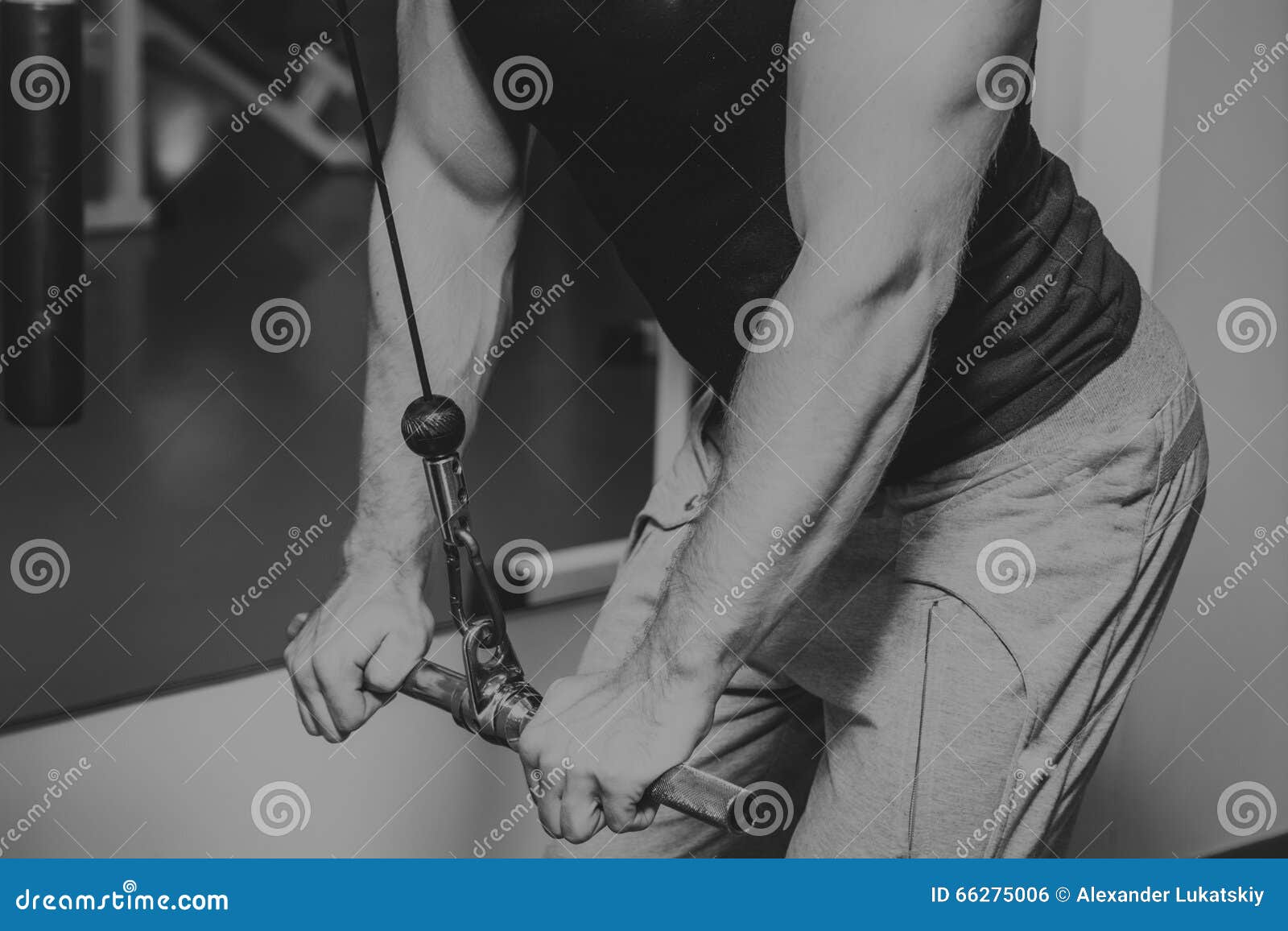 Professional Athlete Performs Exercises in the Gym Stock Photo - Image ...