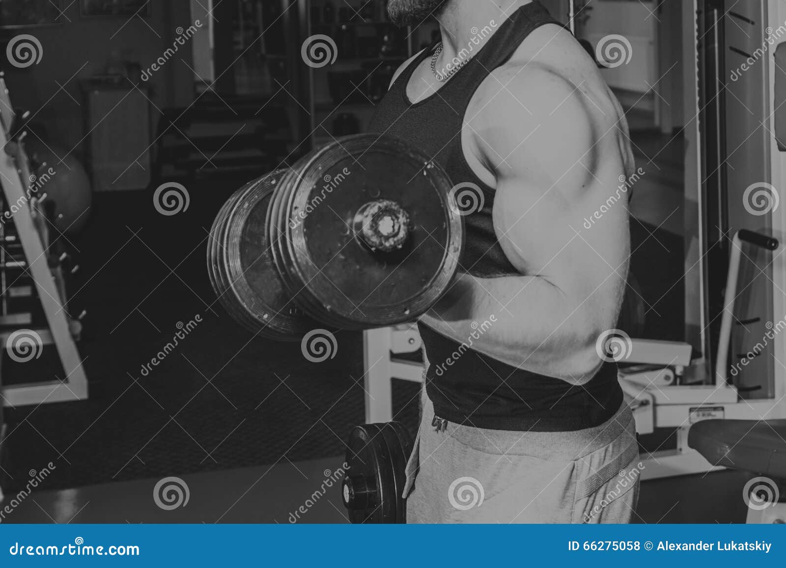 Professional Athlete Performs Exercises in the Gym Stock Photo - Image ...