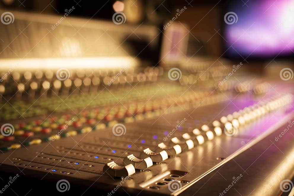 Professional Audio Equipment in Studio Stock Photo - Image of mixing ...