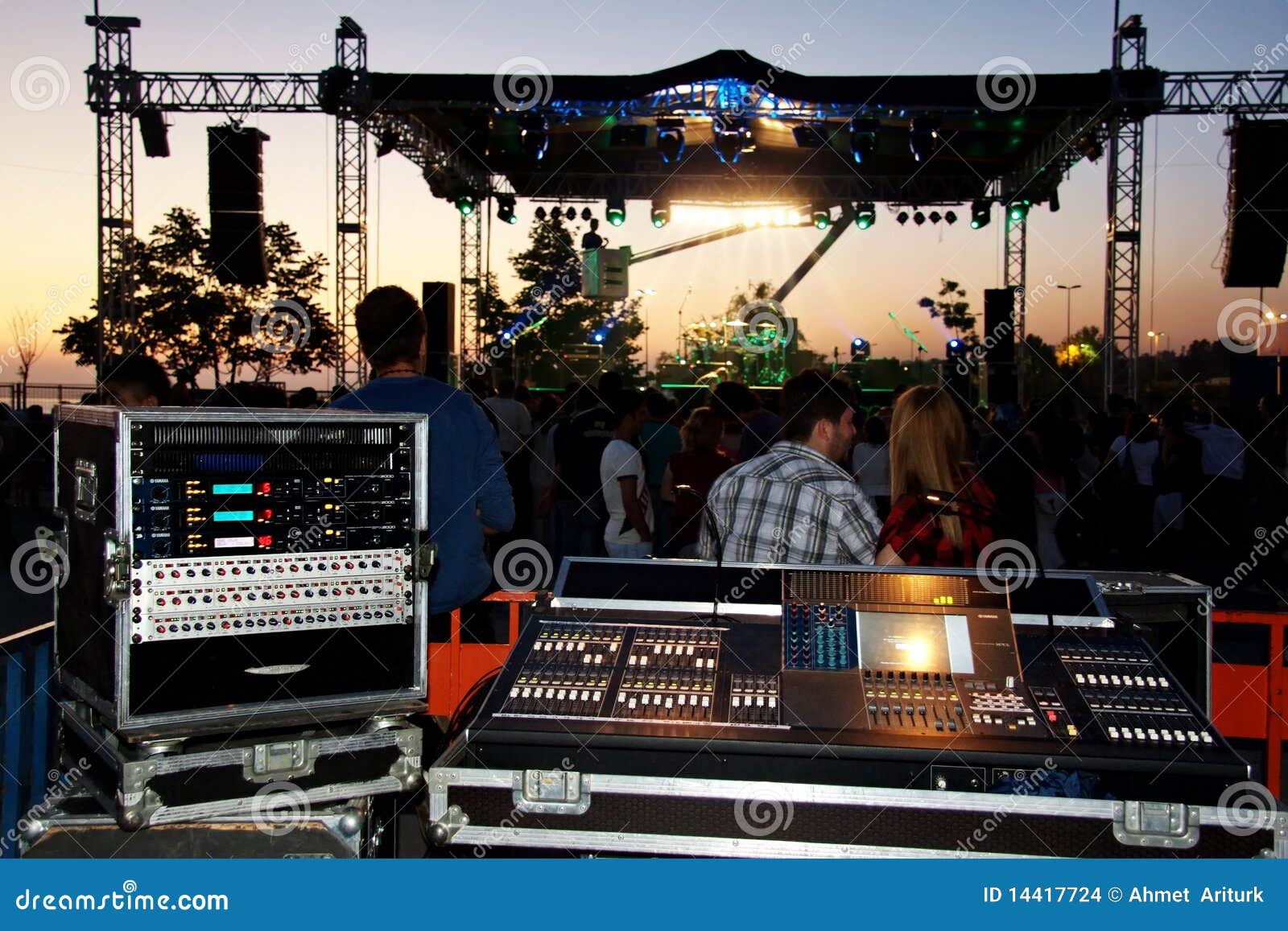 Professional Audio Mixer Desk Editorial Stock Image - Image of night ...