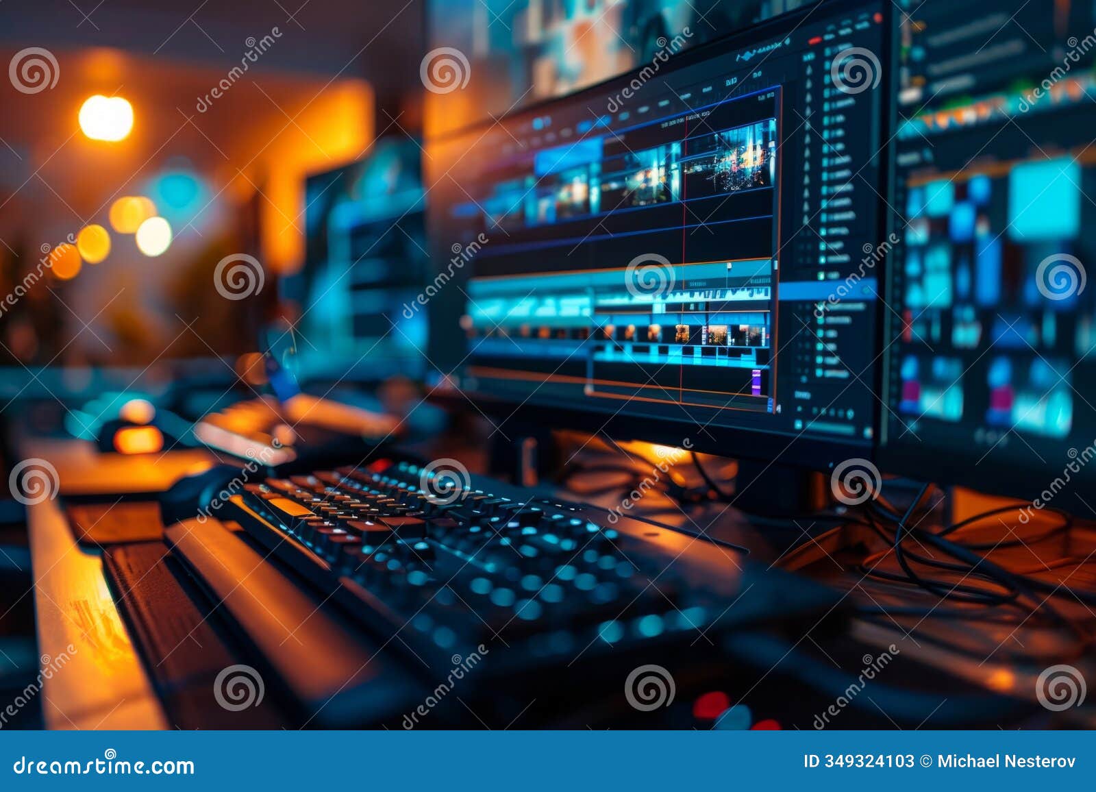 Professional Audio Mixer Showing Music Software Interface for Recording ...