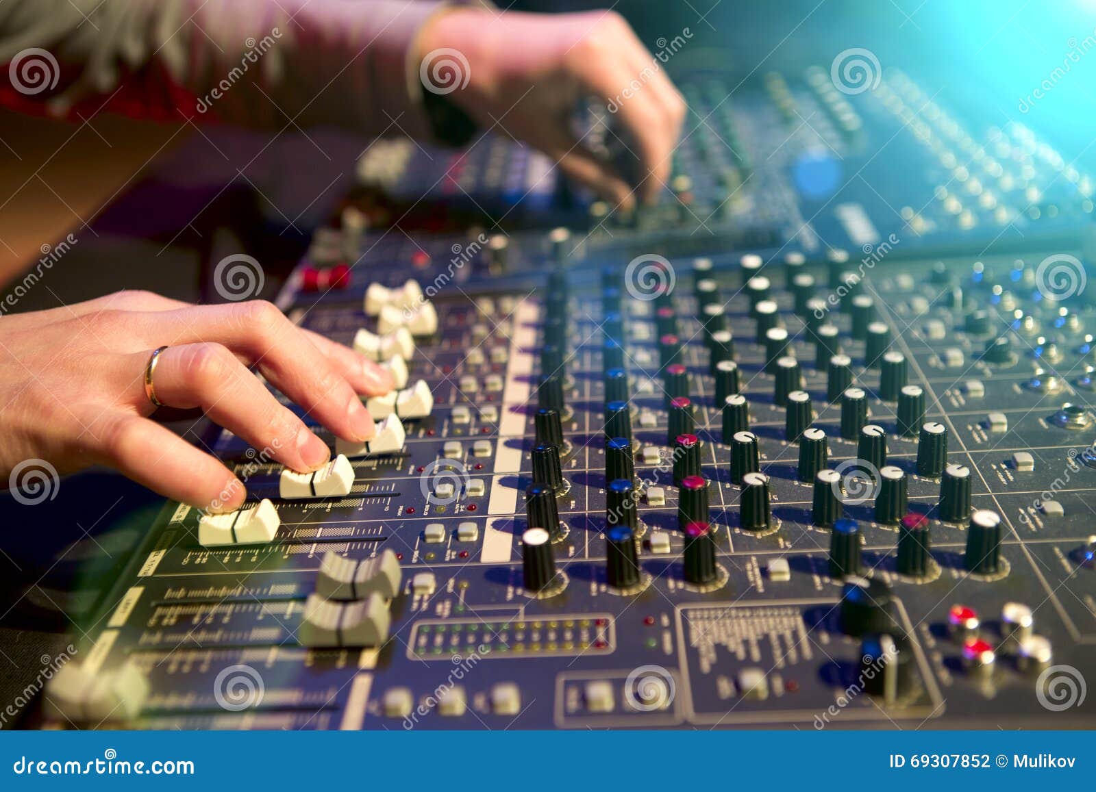 Professional Audio Mixing Console Stock Photo - Image of decibel, audio ...
