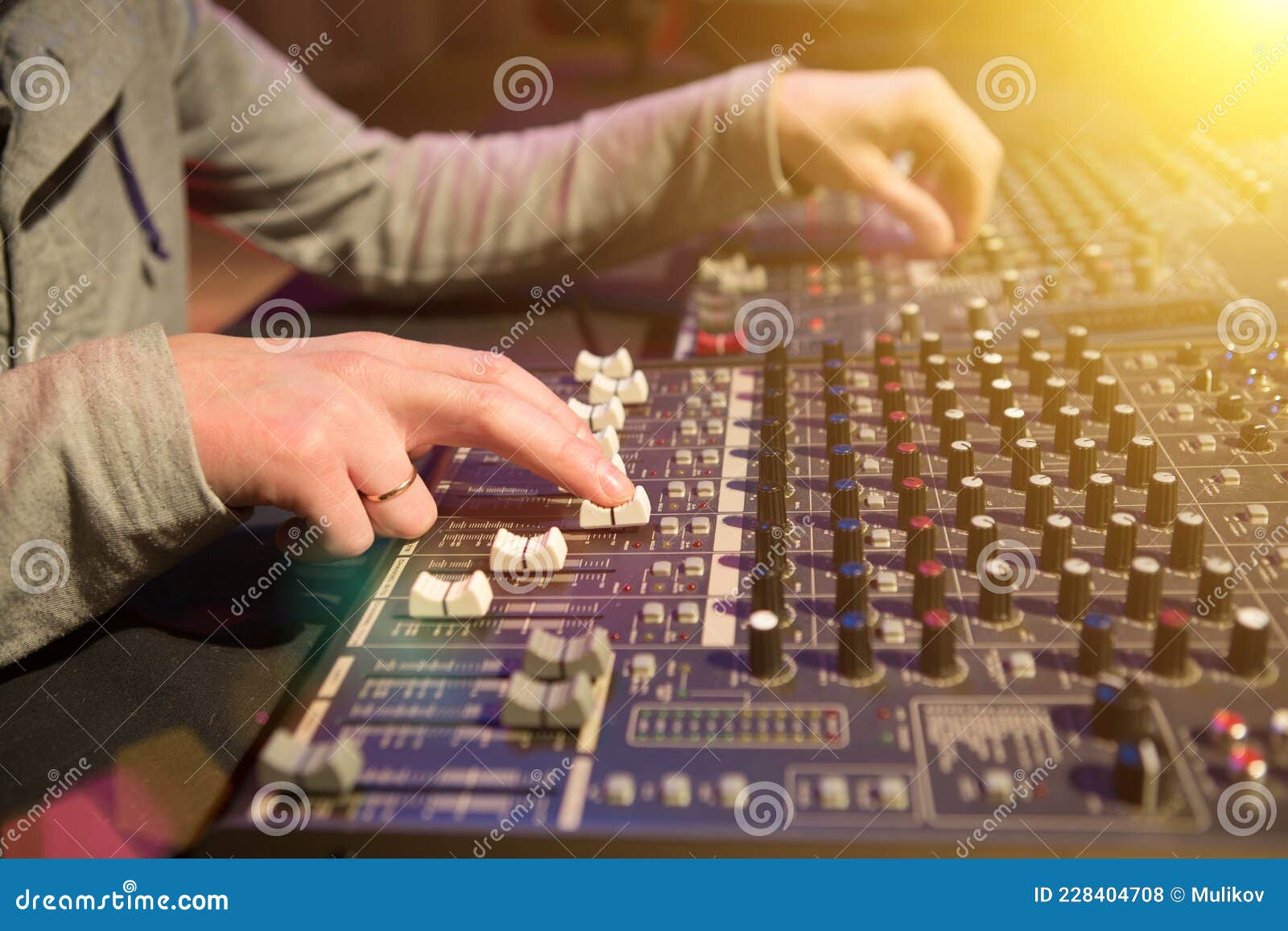 Professional Audio Mixing Console Stock Photo - Image of broadcasting ...