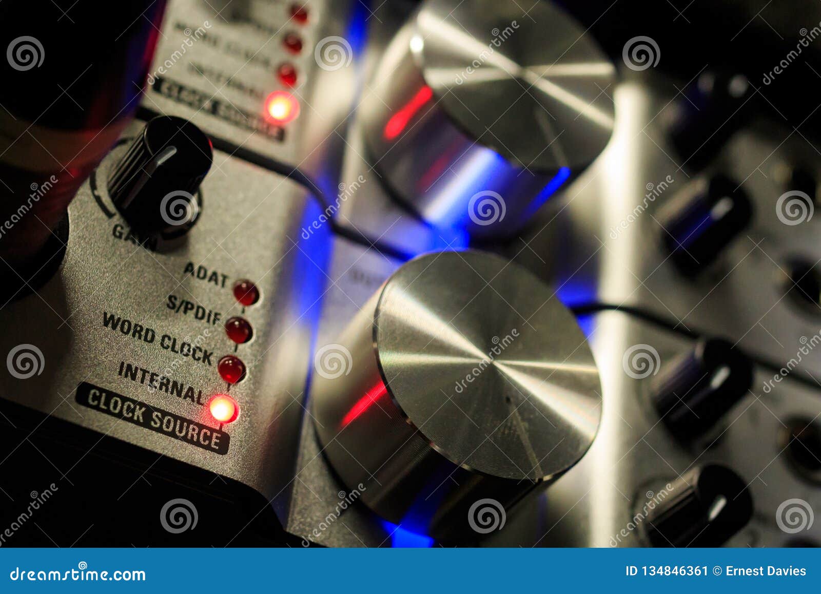 Professional Audio Soundcard Source/Input Control Stock Image - Image ...