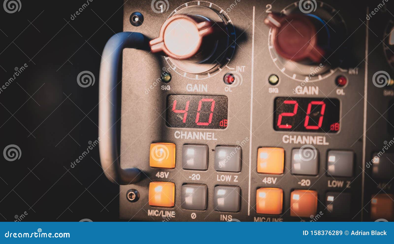 Professional Preamp in Studio Stock Image - Image of equipment, music ...