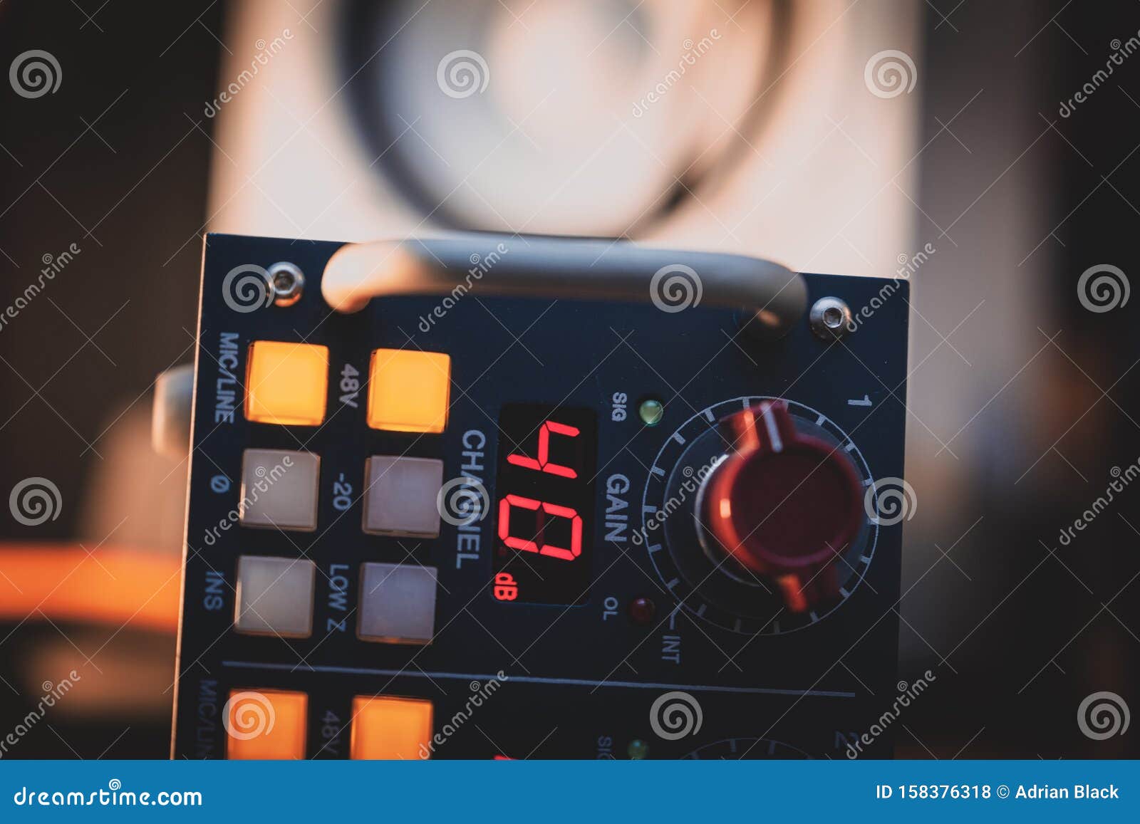 Professional Preamp in Studio Stock Photo - Image of professional ...