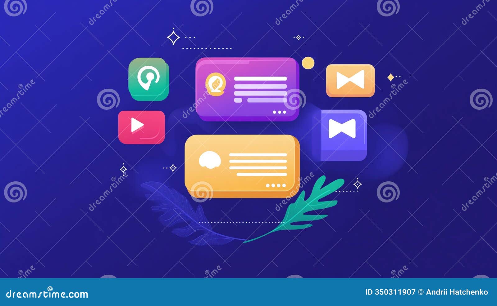 Professional Background with Subtle Message and Notification Symbols ...