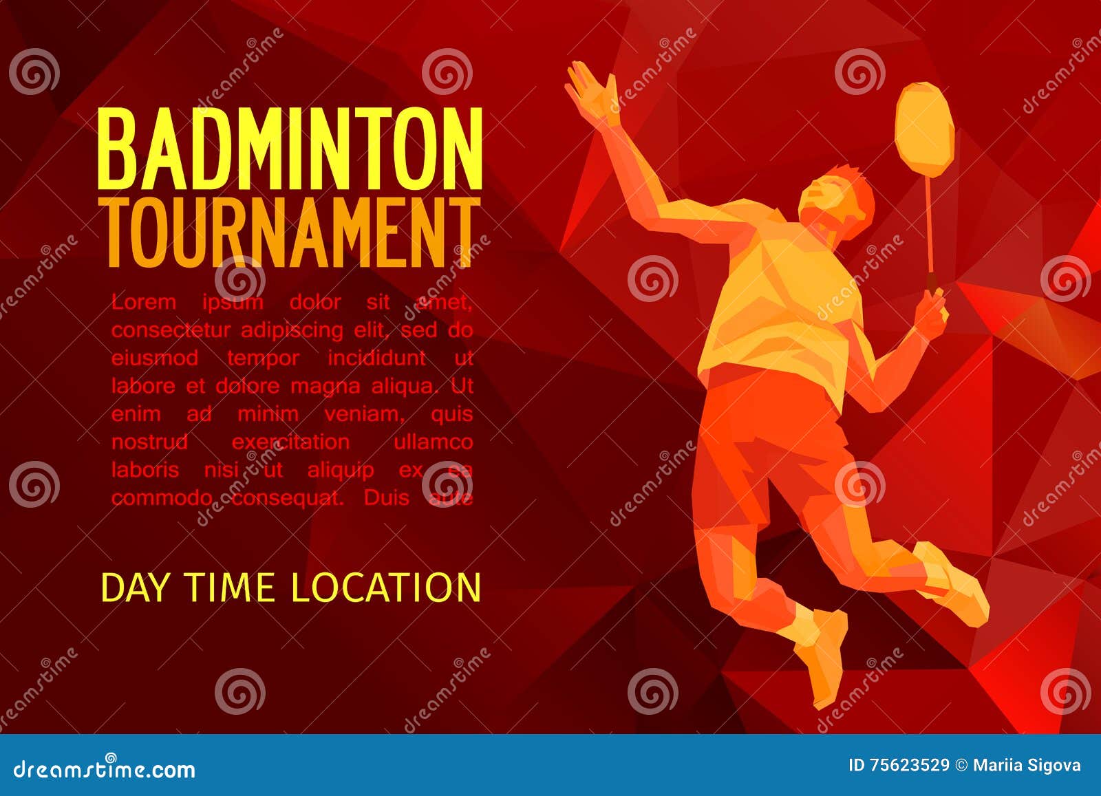 Badminton Banner. Sports Banner Invitation With Shuttlecock Vector ...