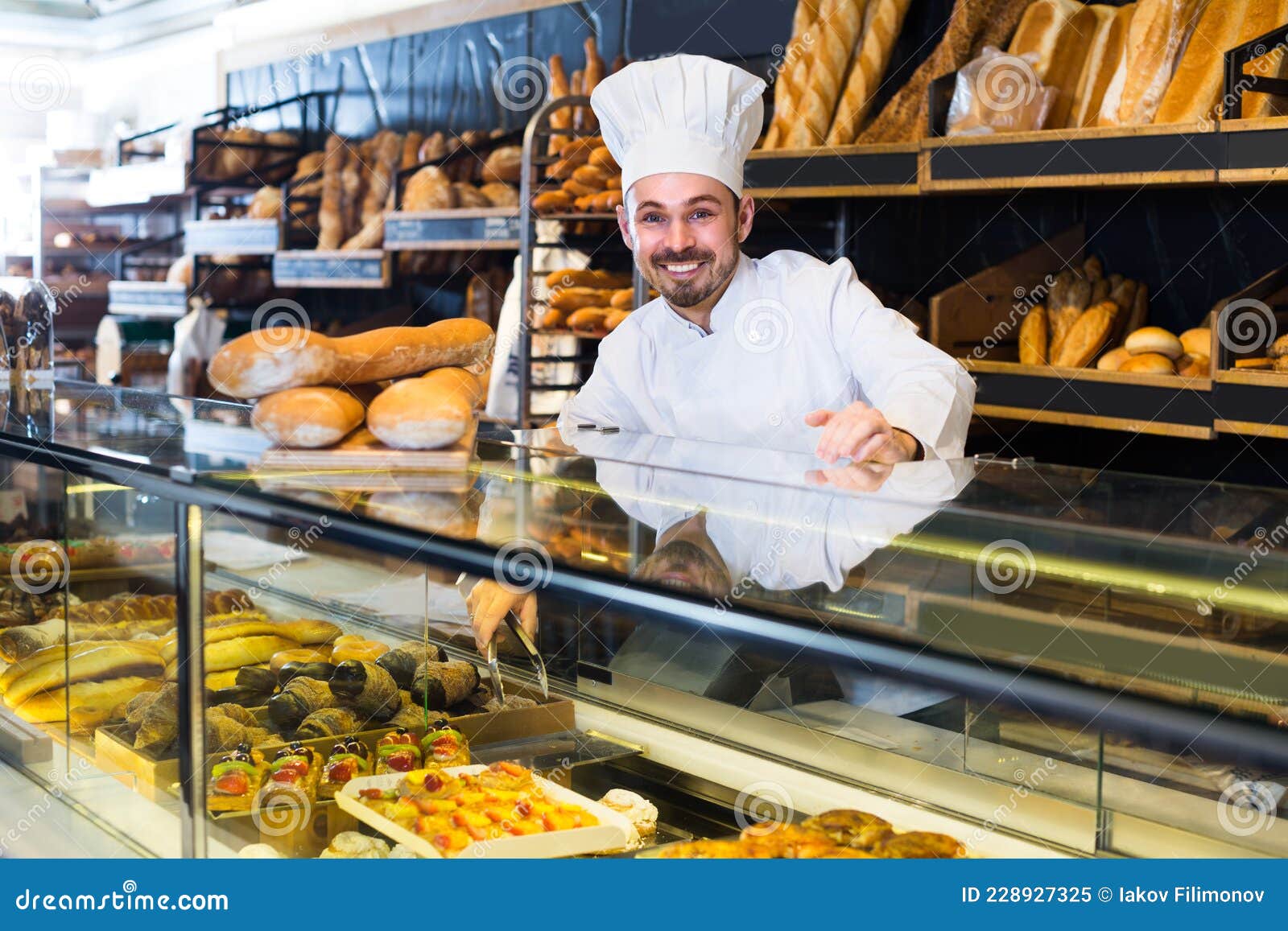 Professional Baker is Demonstrating Assortment Stock Image - Image of ...