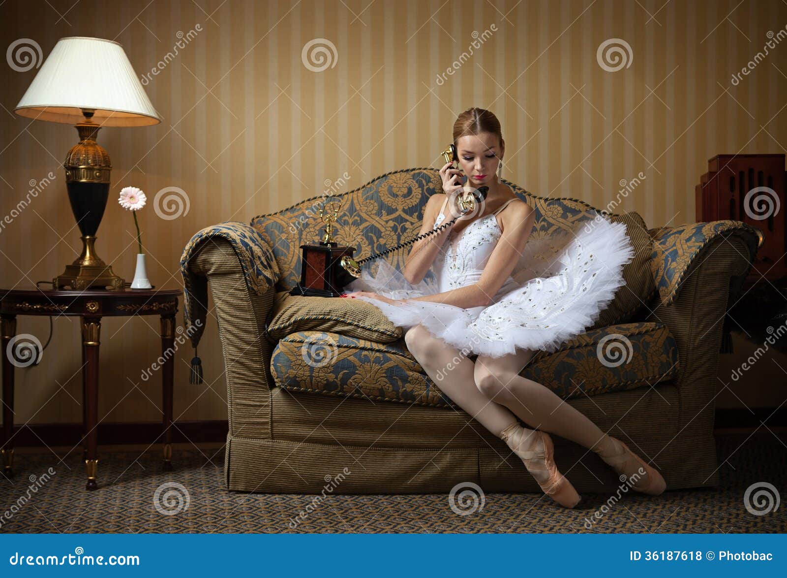 Professional Ballet Dancer Talking on the Phone Stock Photo - Image of ...