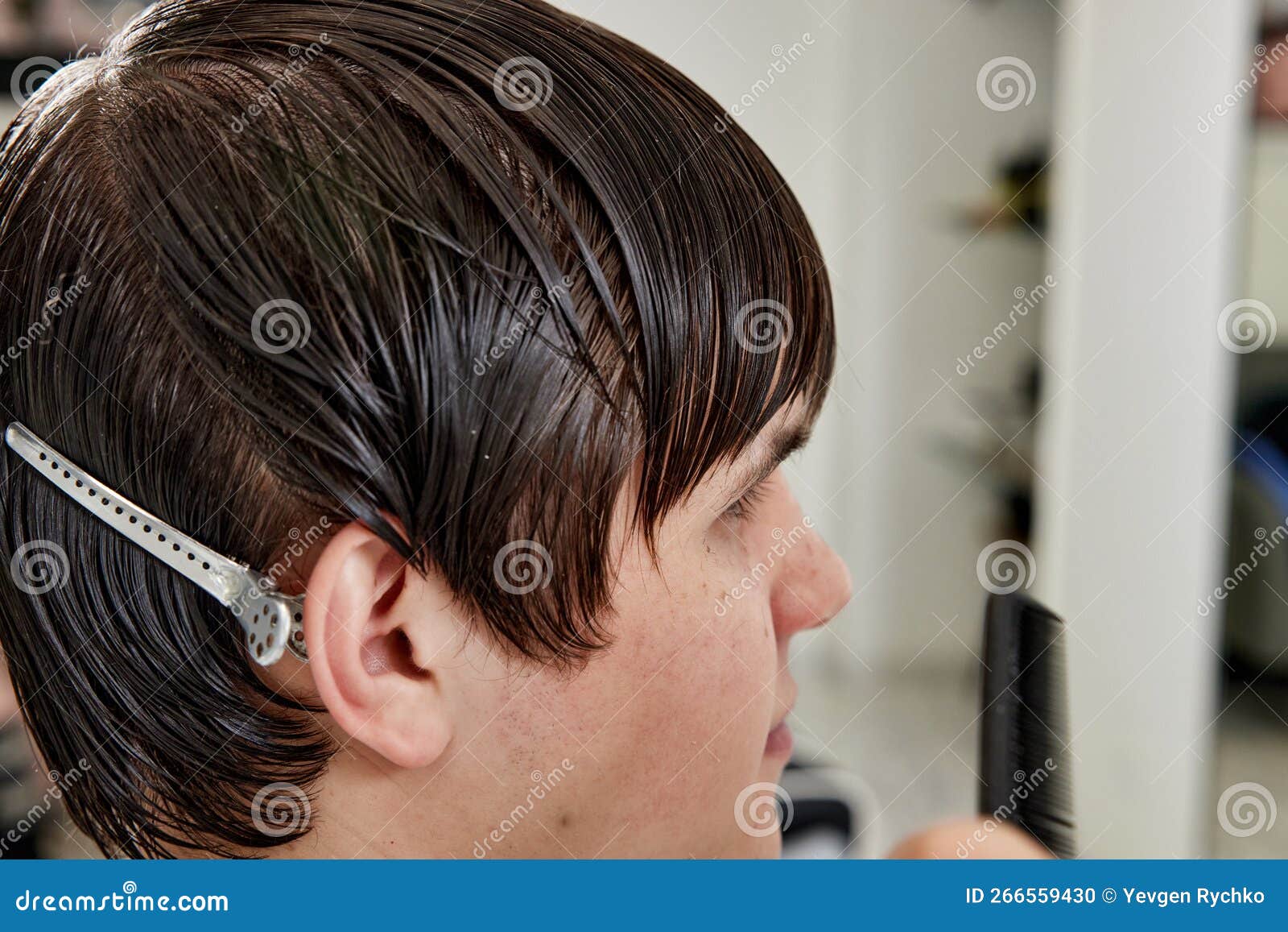 Professional Barber during Work with Man Client Stock Photo - Image of ...