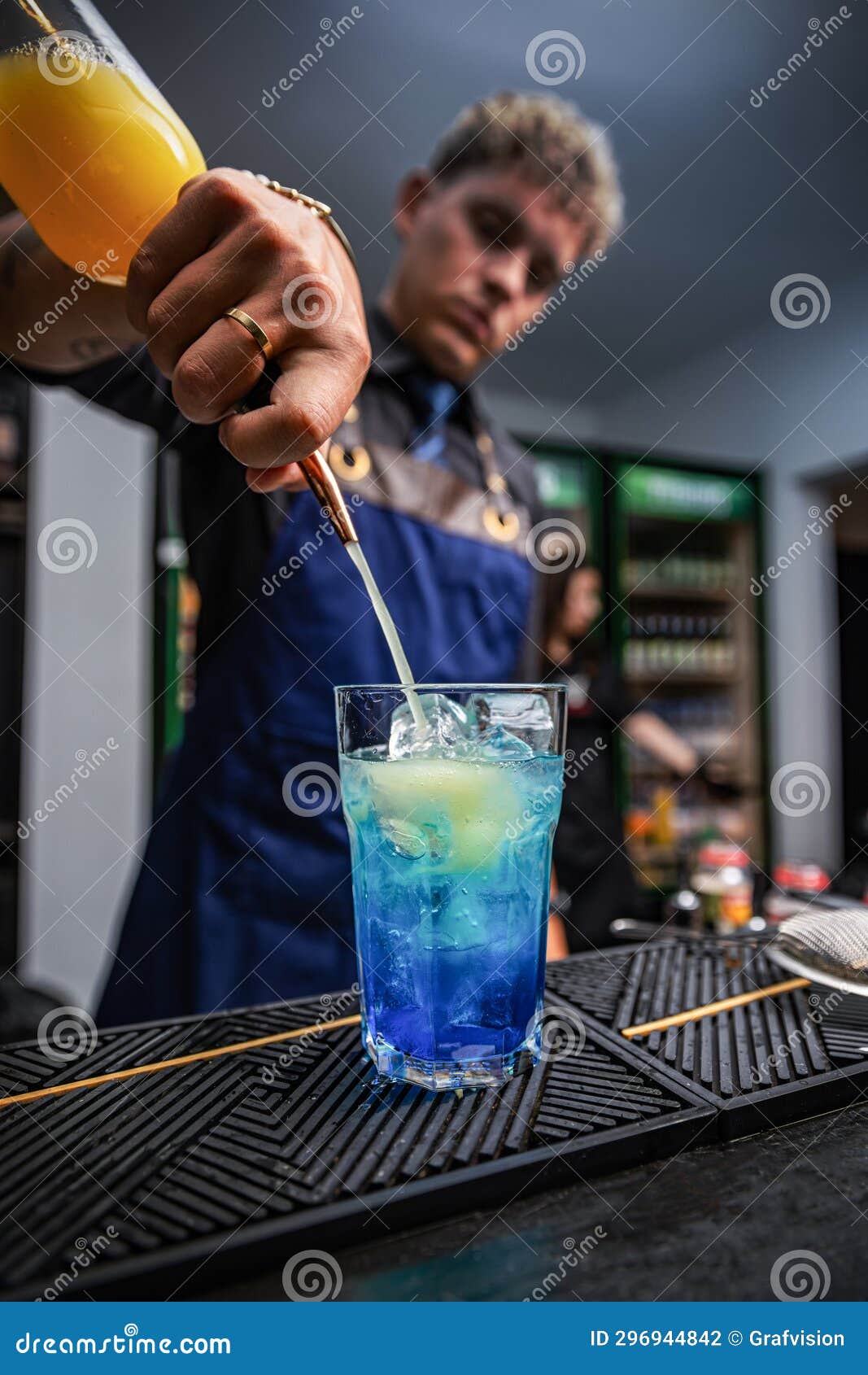 Professional Bartender Making Cocktail Stock Photo - Image of bottle ...
