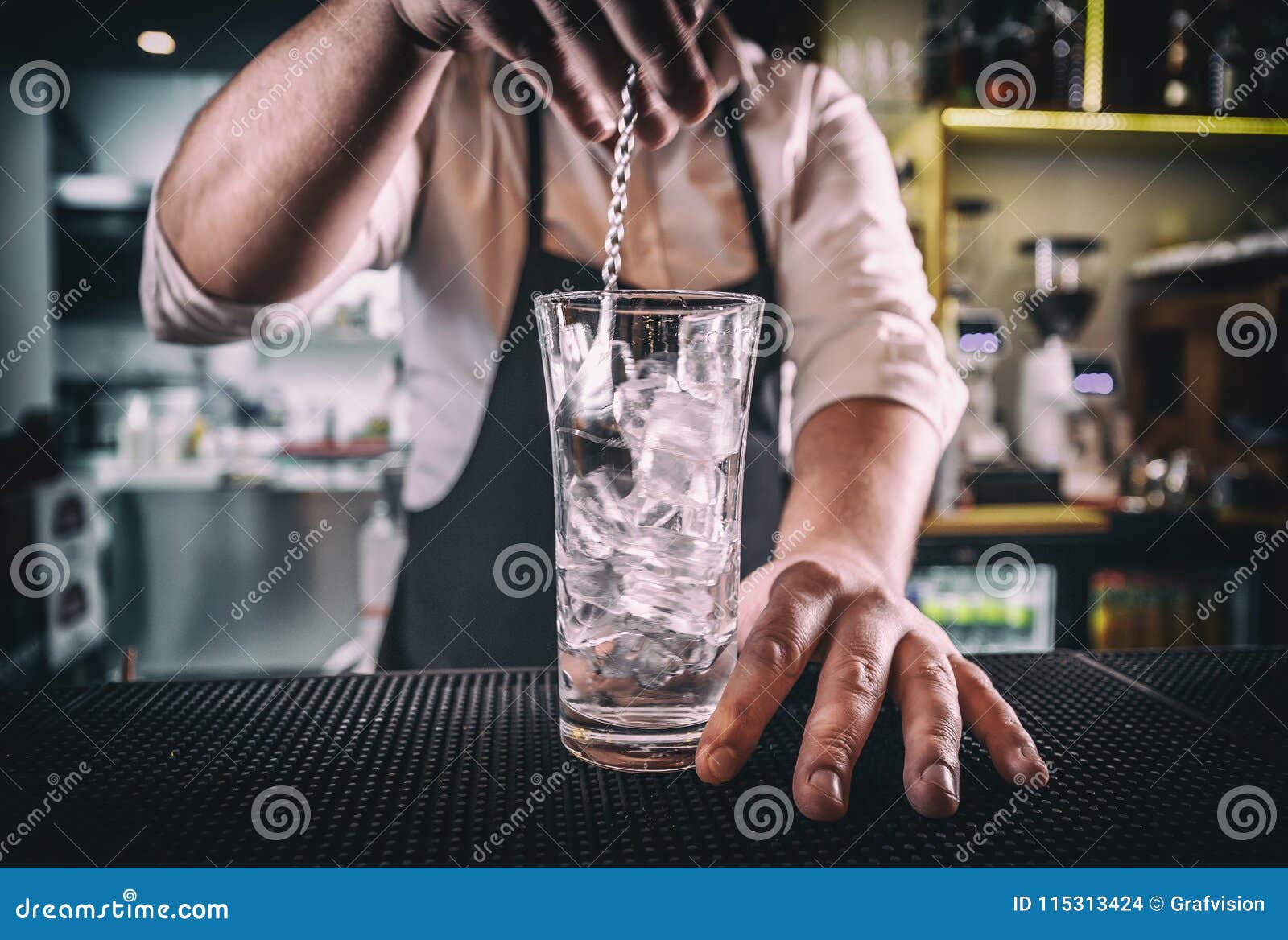 Professional Bartender at Work Stock Photo - Image of restaurant, work ...