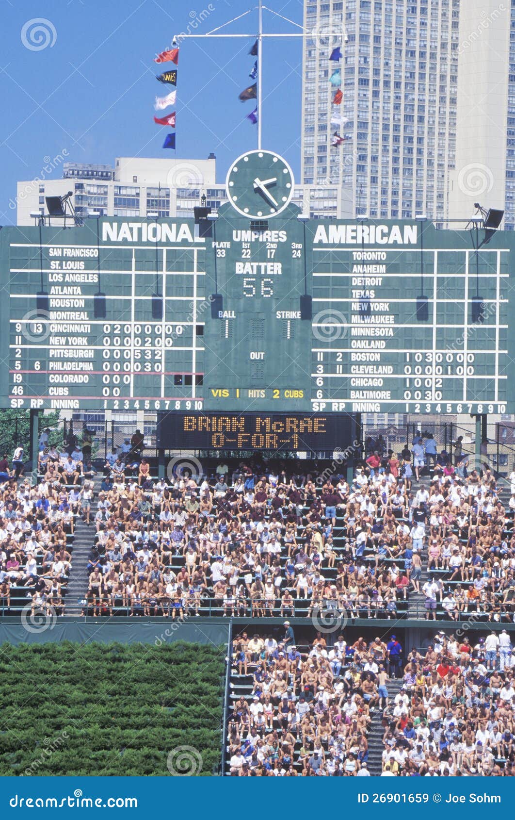 Professional Baseball Game Scoreboard Editorial Stock Image - Image of ...