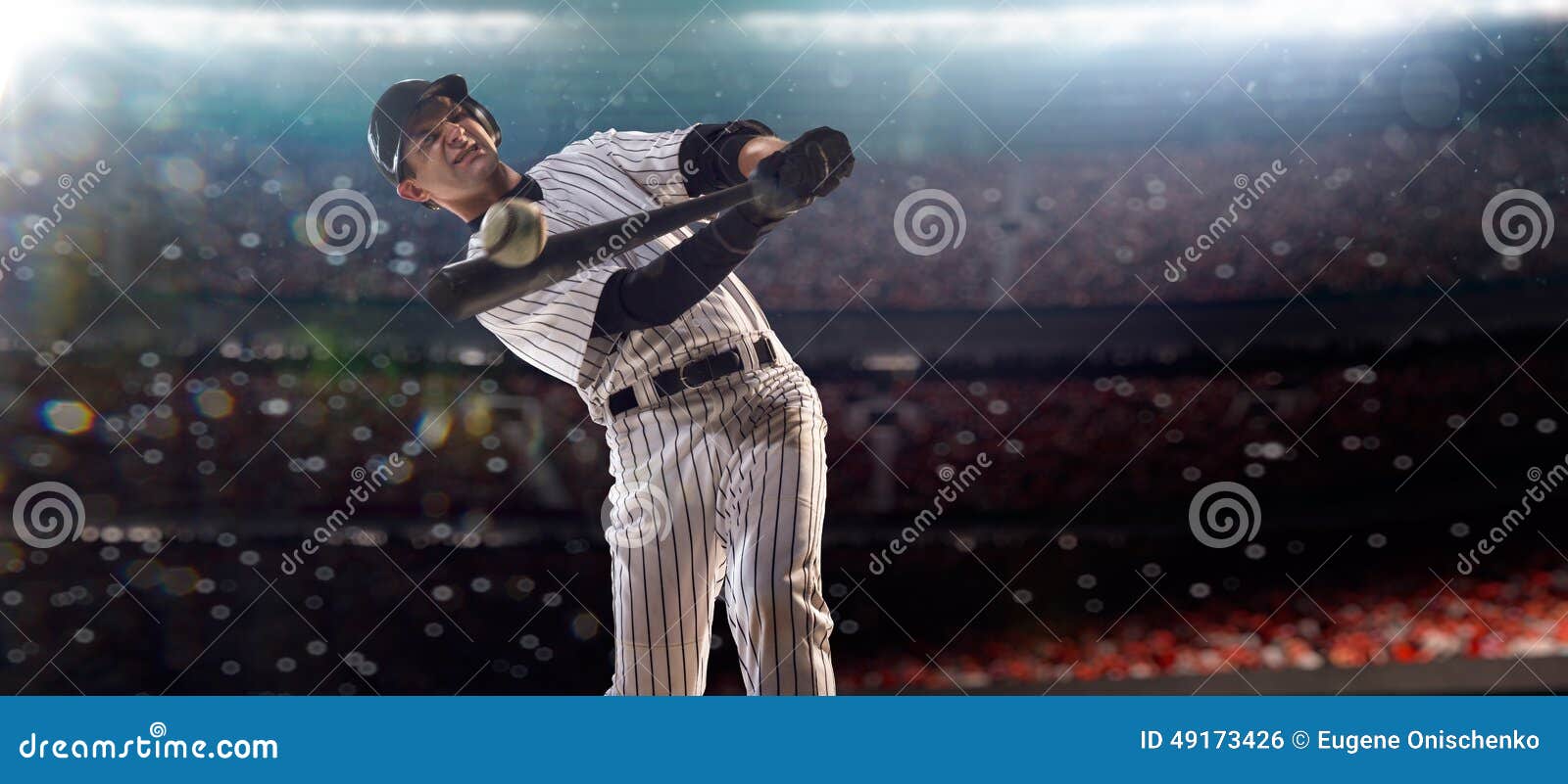 Professional Baseball Player in Action Stock Photo - Image of american ...
