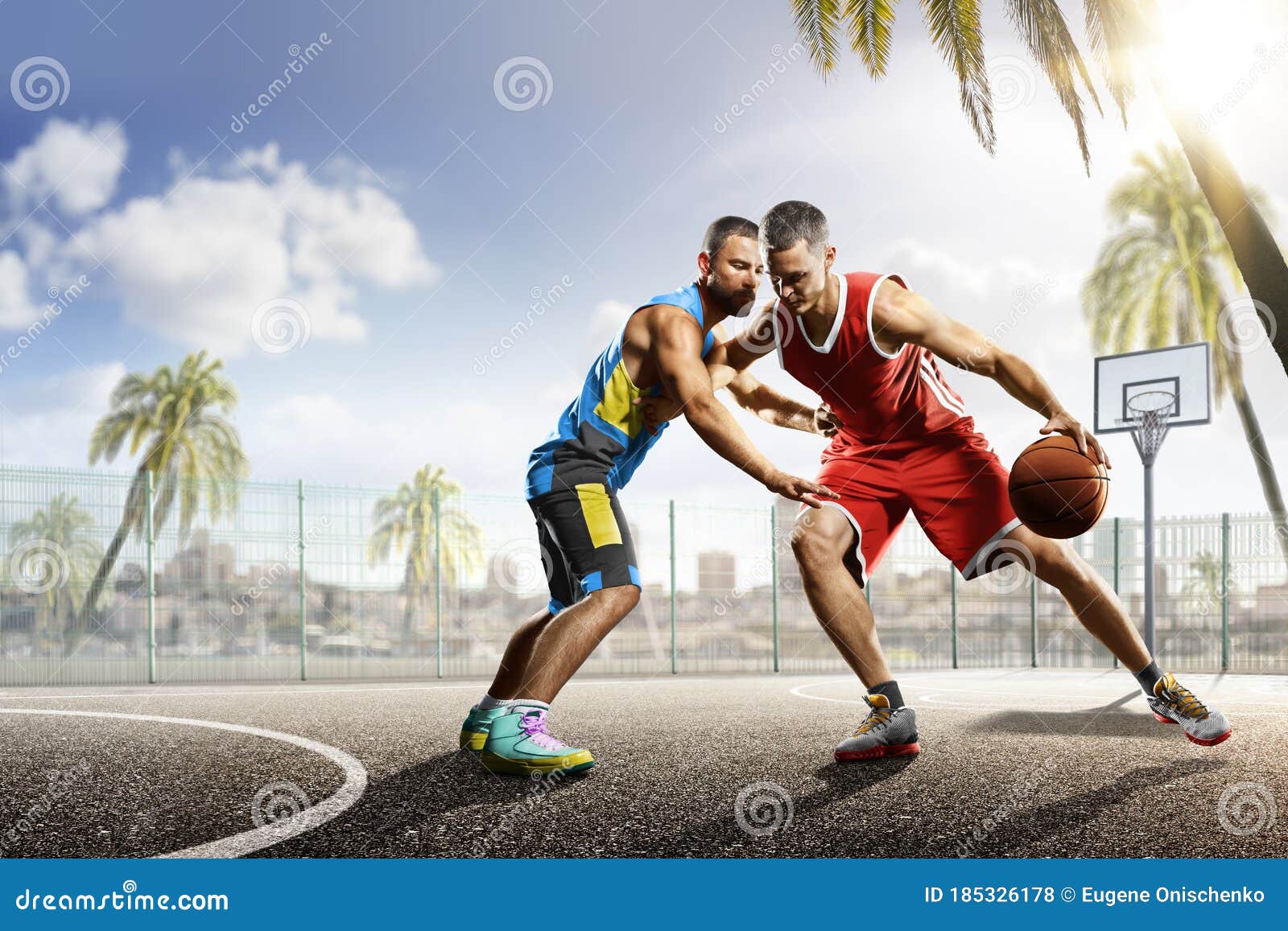 Professional Basketball Players in Action Stock Photo - Image of ...