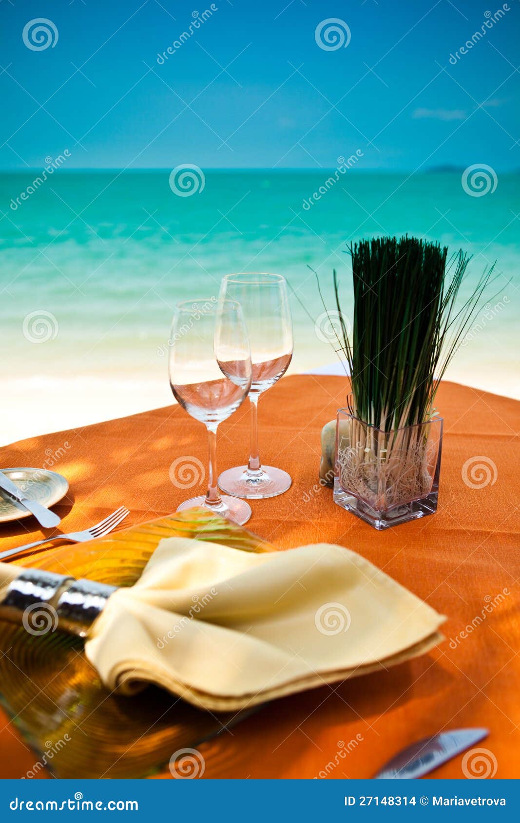 Professional Beach Restaurant Stock Photo - Image of arranging, meal ...
