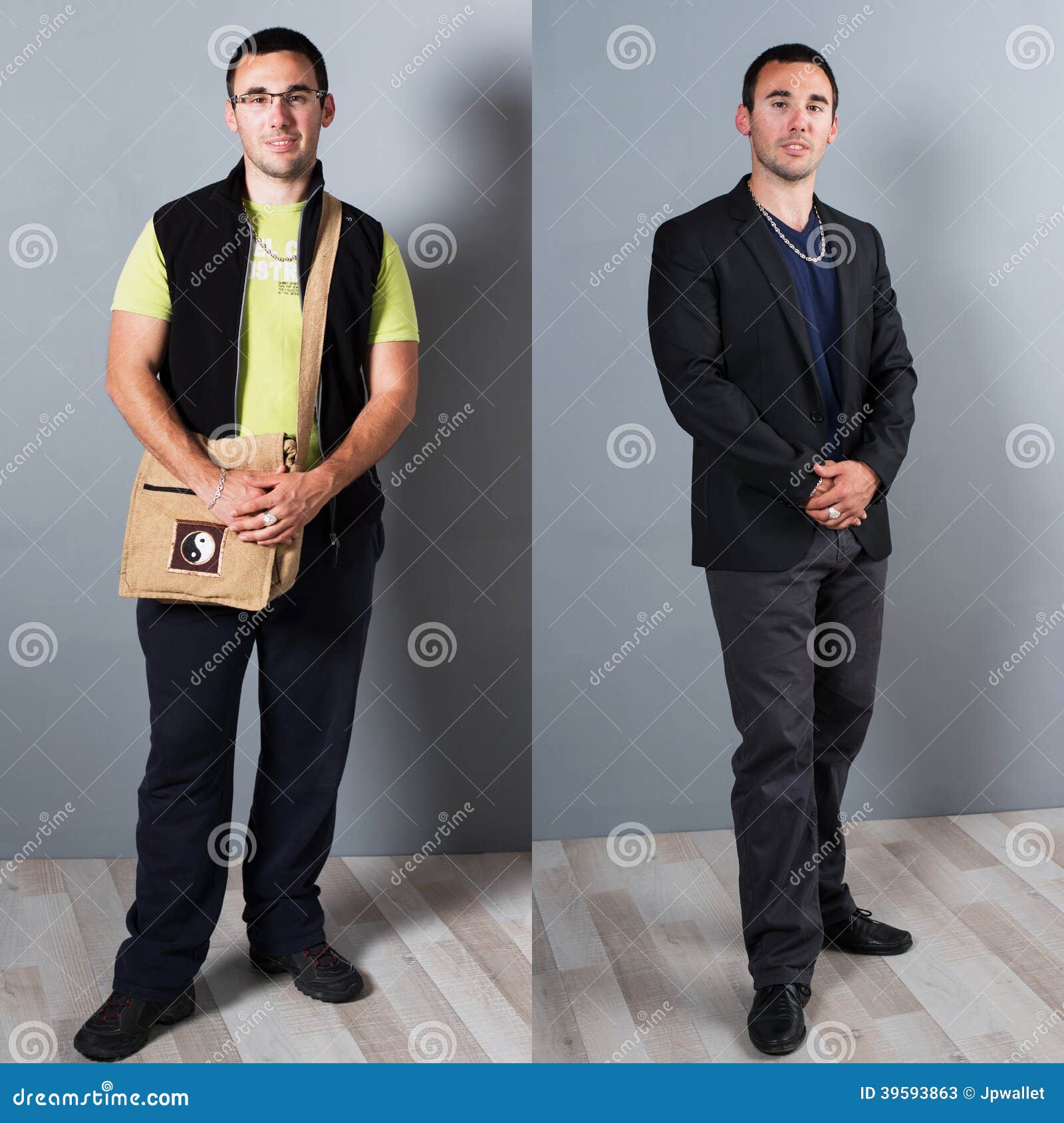 Before and after a Professional Beauty Makeover Stock Image - Image of ...