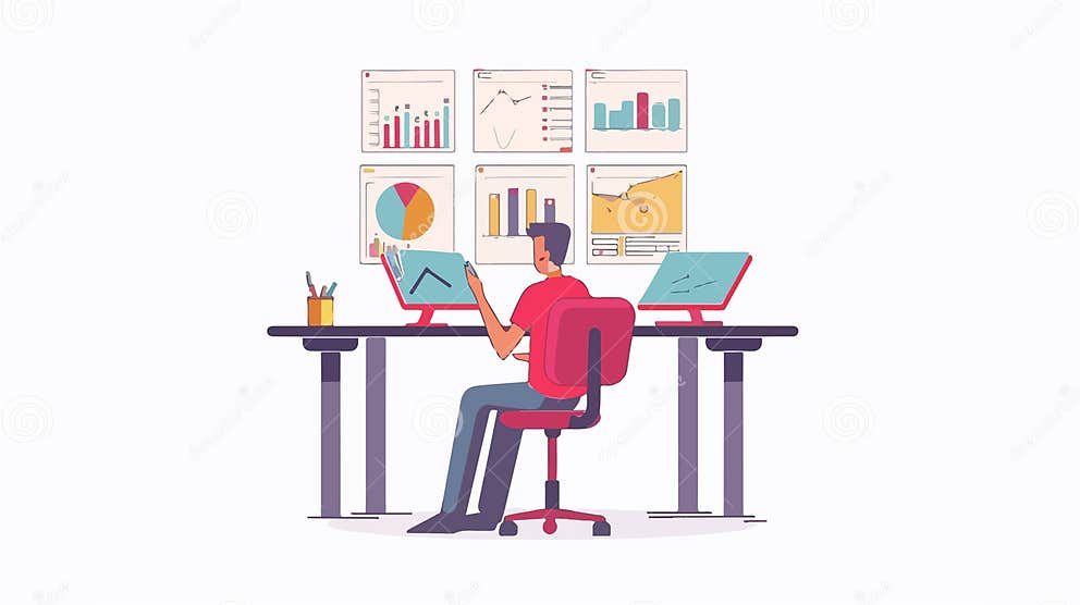 Professional Big Data Analyst Working on Data Analysis Concept Stock ...