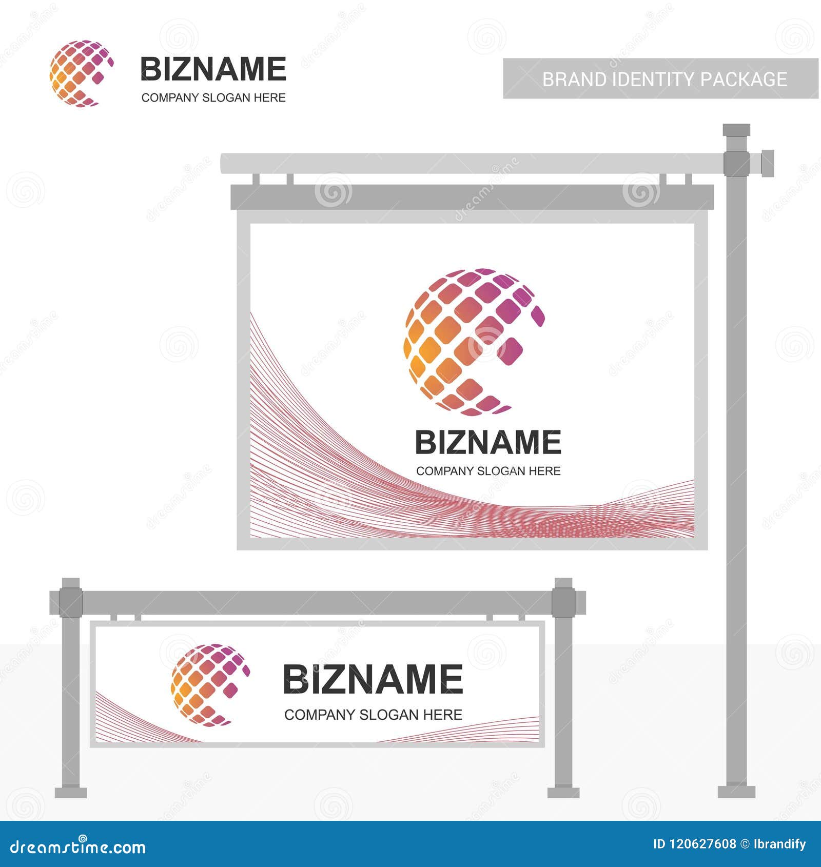 Professional Bill Board Ad Design with Banner Vector Stock Vector ...