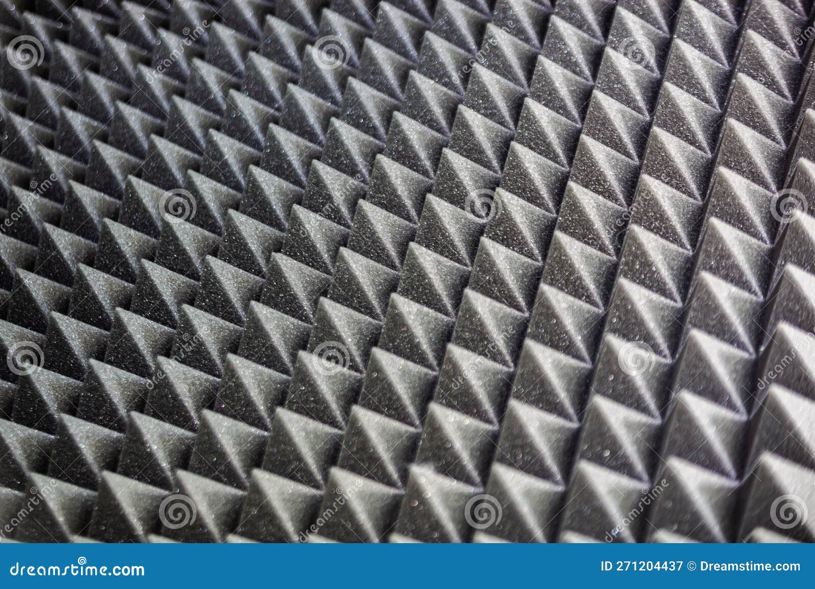 Professional Black Soundproofing with Triangular Patterns in the Studio ...