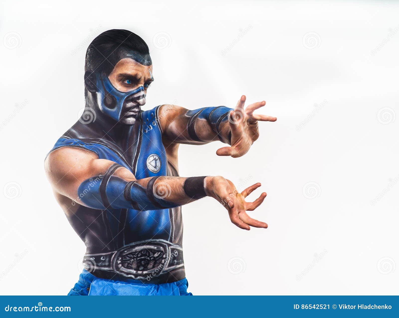 Professional Bodyart Sub-Zero from Mortal Kombat Editorial Photo ...