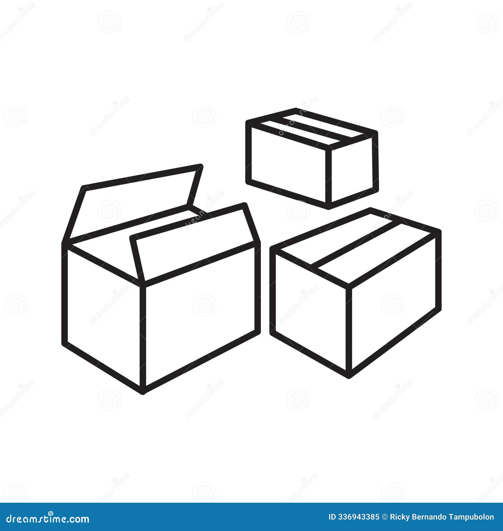 Professional Box Line Art Vector Image Stock Illustration ...