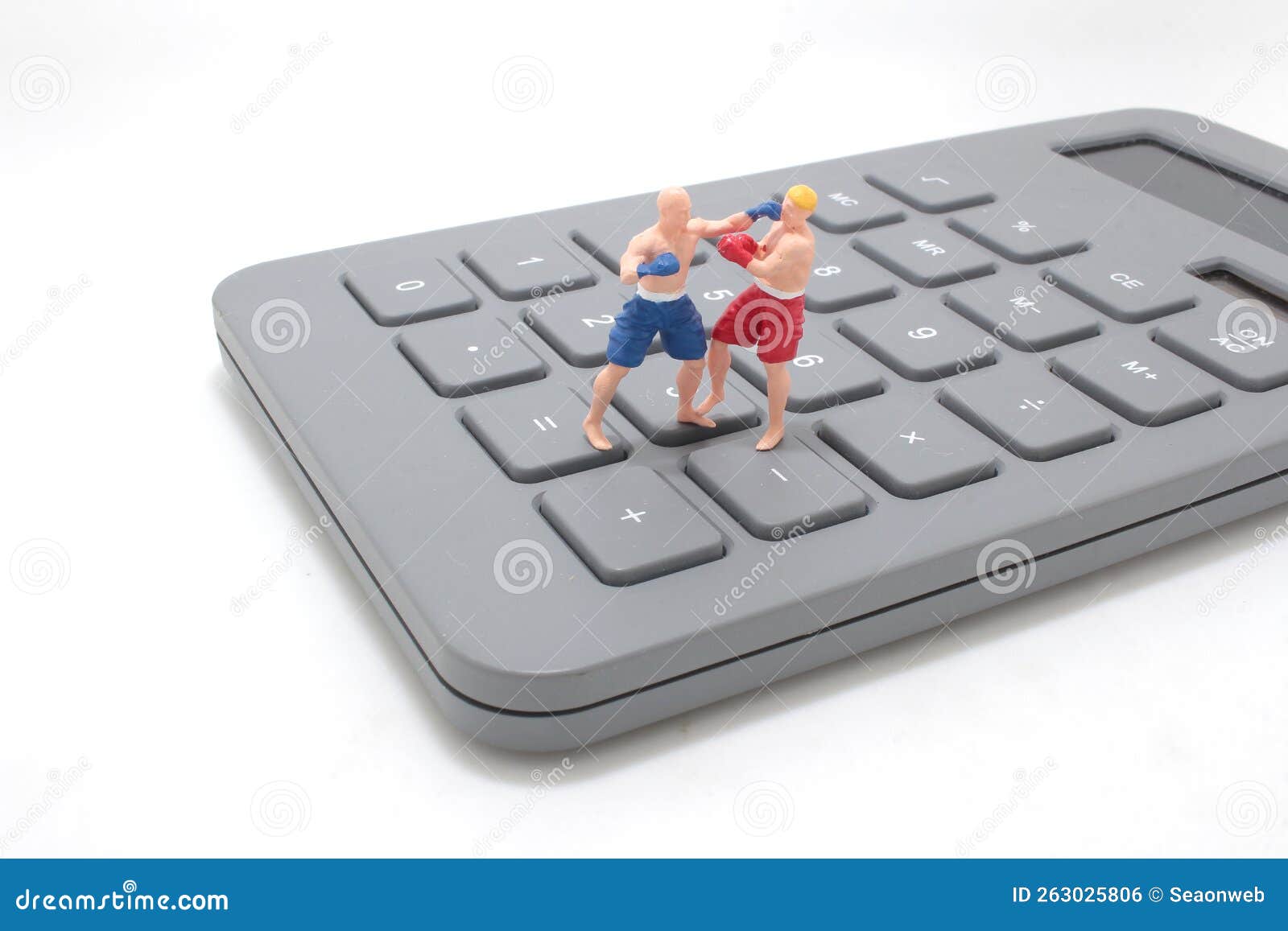 A Professional Box Match on the Calculator Stock Photo - Image of bill ...