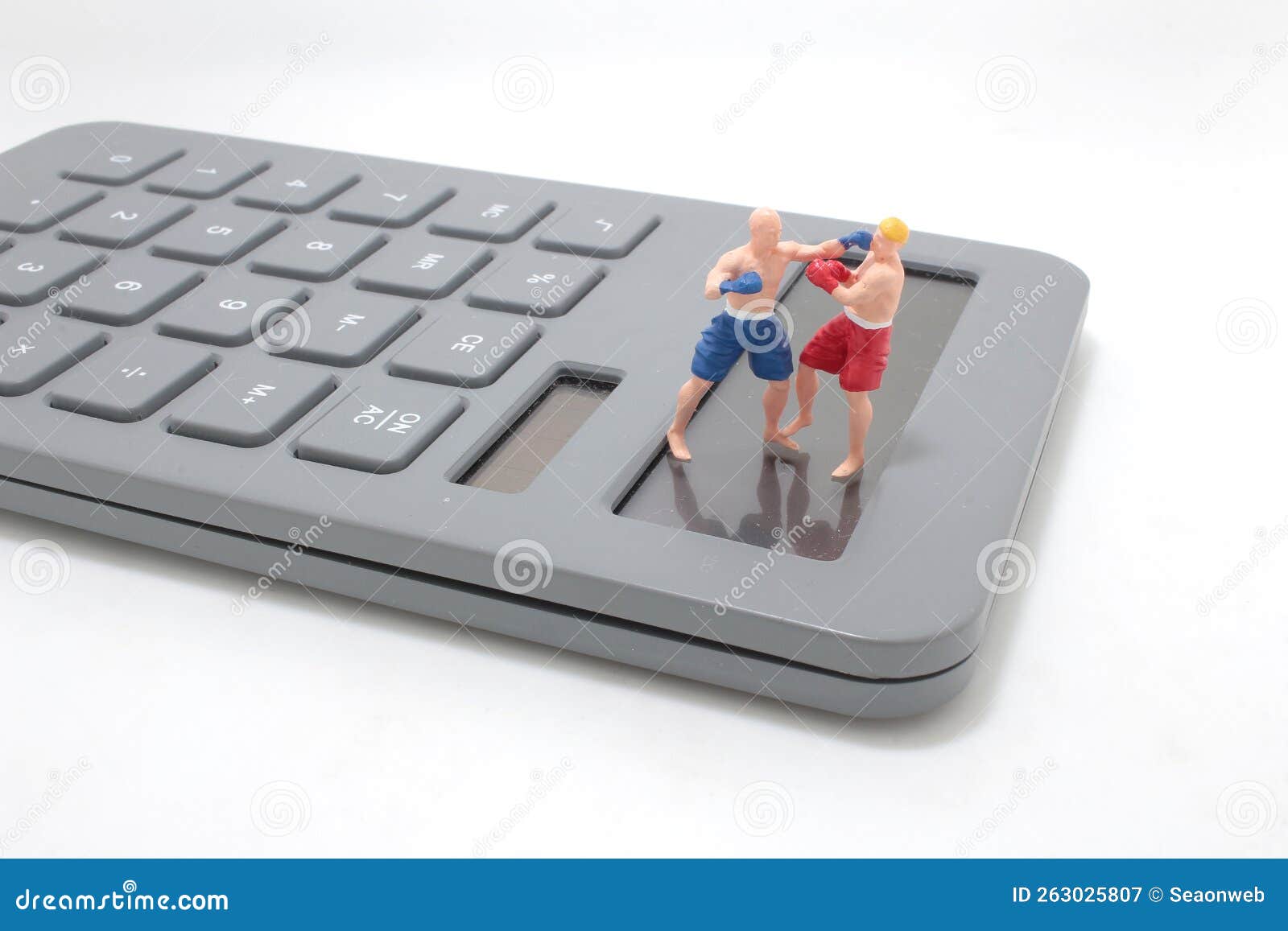 A Professional Box Match on the Calculator Stock Image - Image of ...