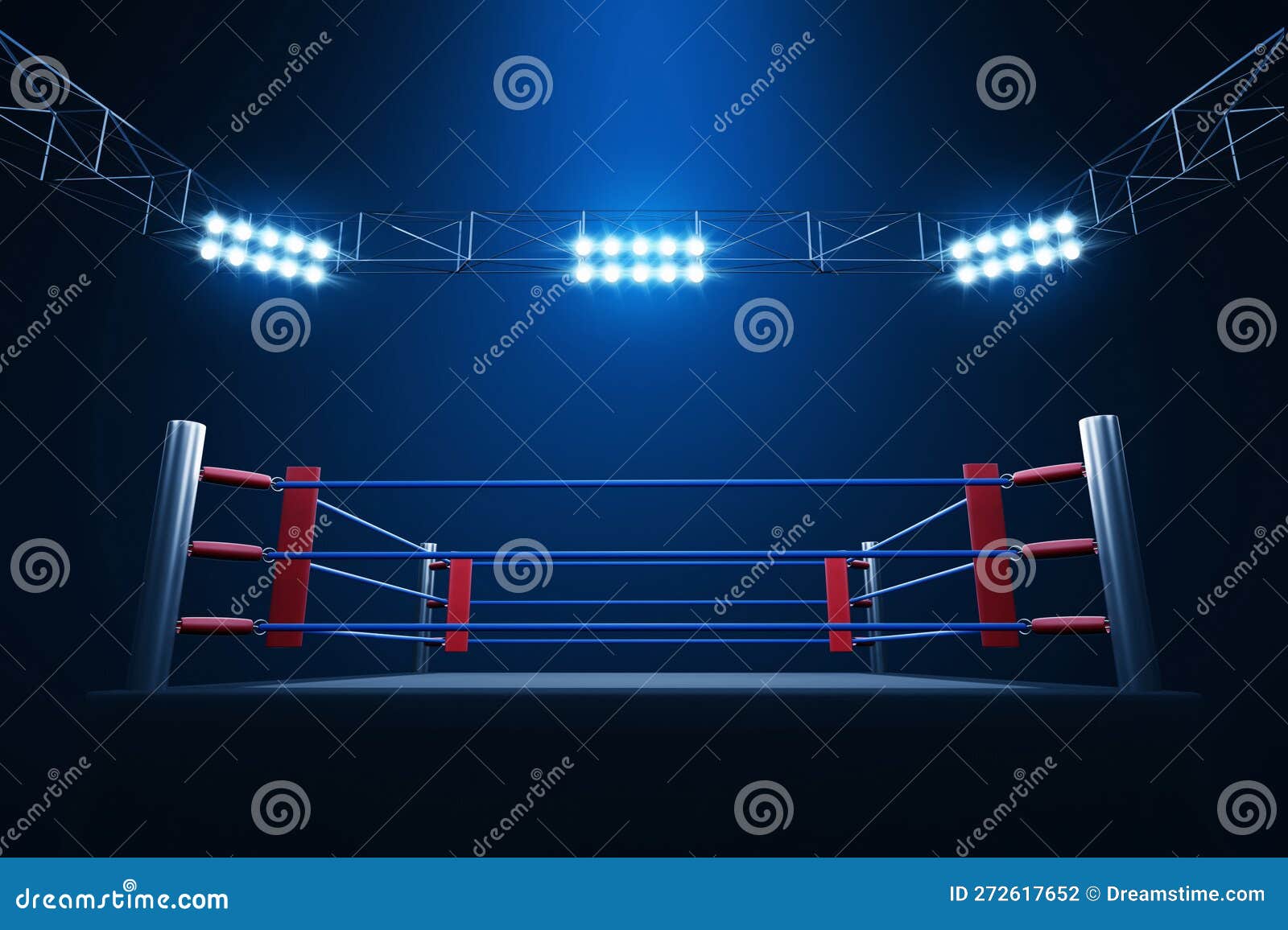 Professional Boxing Ring 3d Illustrations Stock Illustration ...
