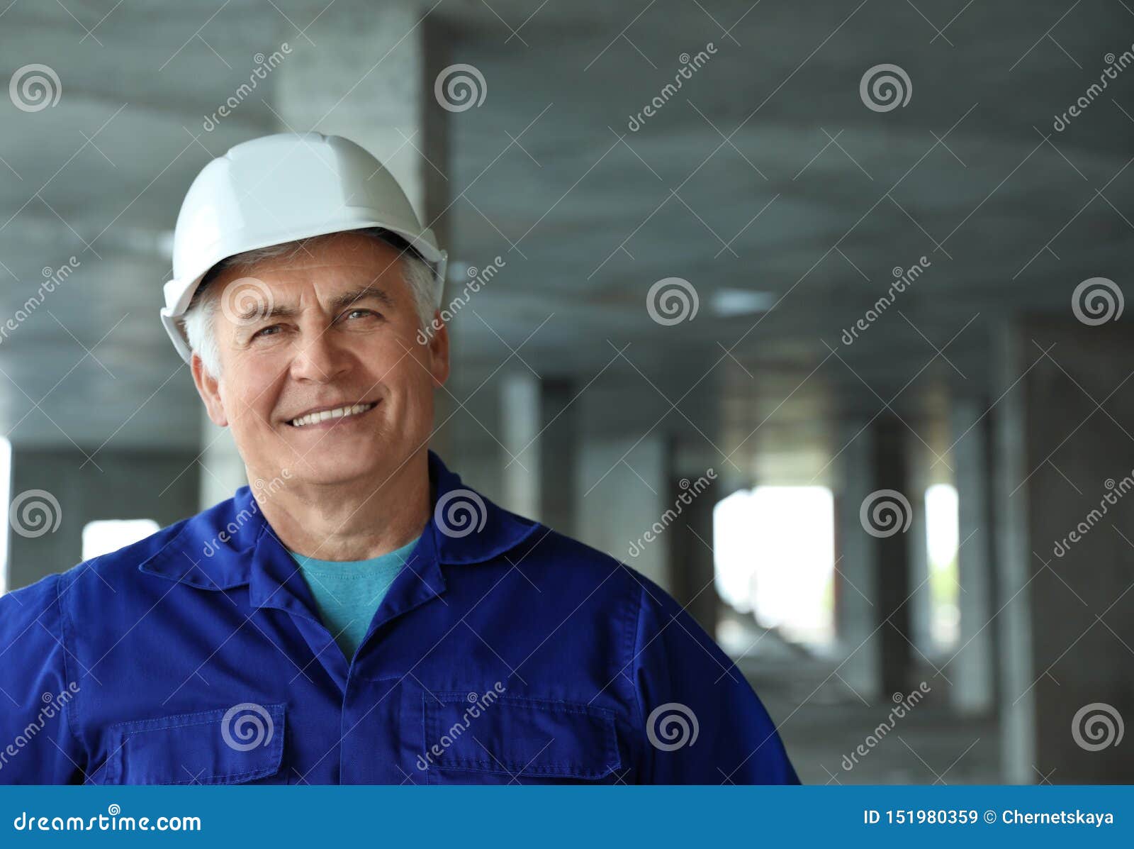 Professional Builder at Construction Site. Safety Equipment Stock Image ...