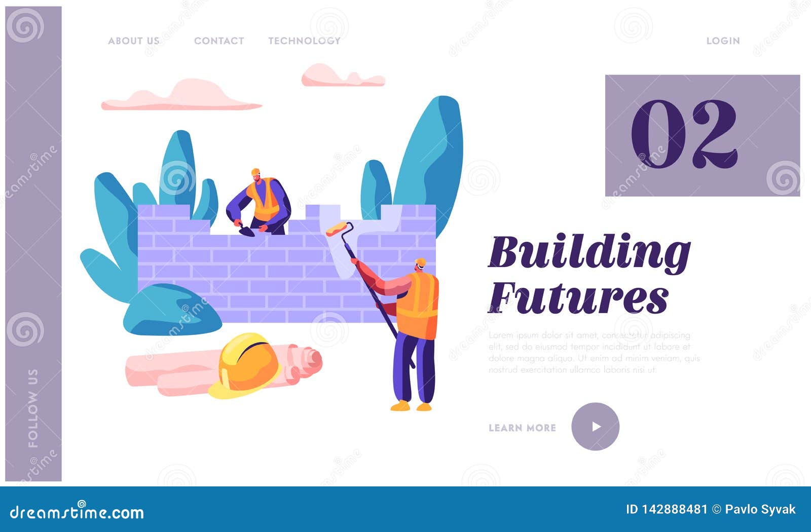 Builder Brickwork Construction And Repair Cartoon Vector ...