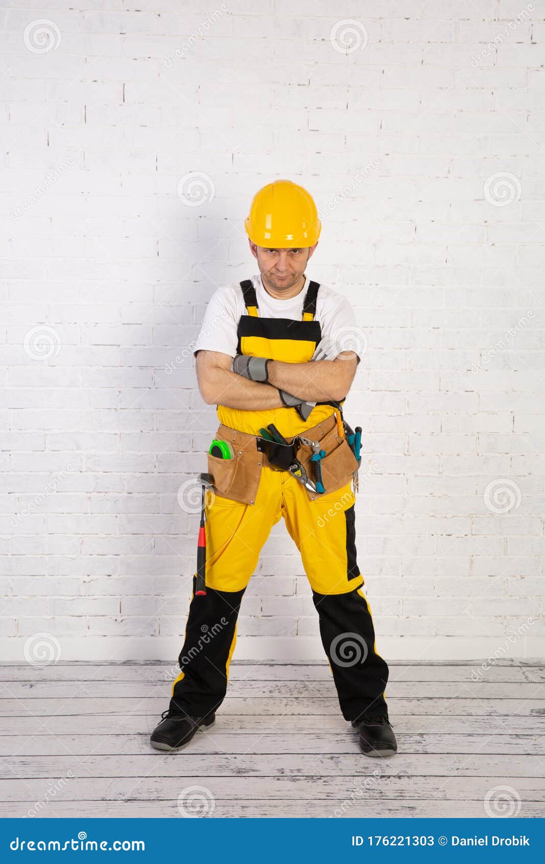 A Professional Building Fitter Ready for Action at Any Time Stock Image ...