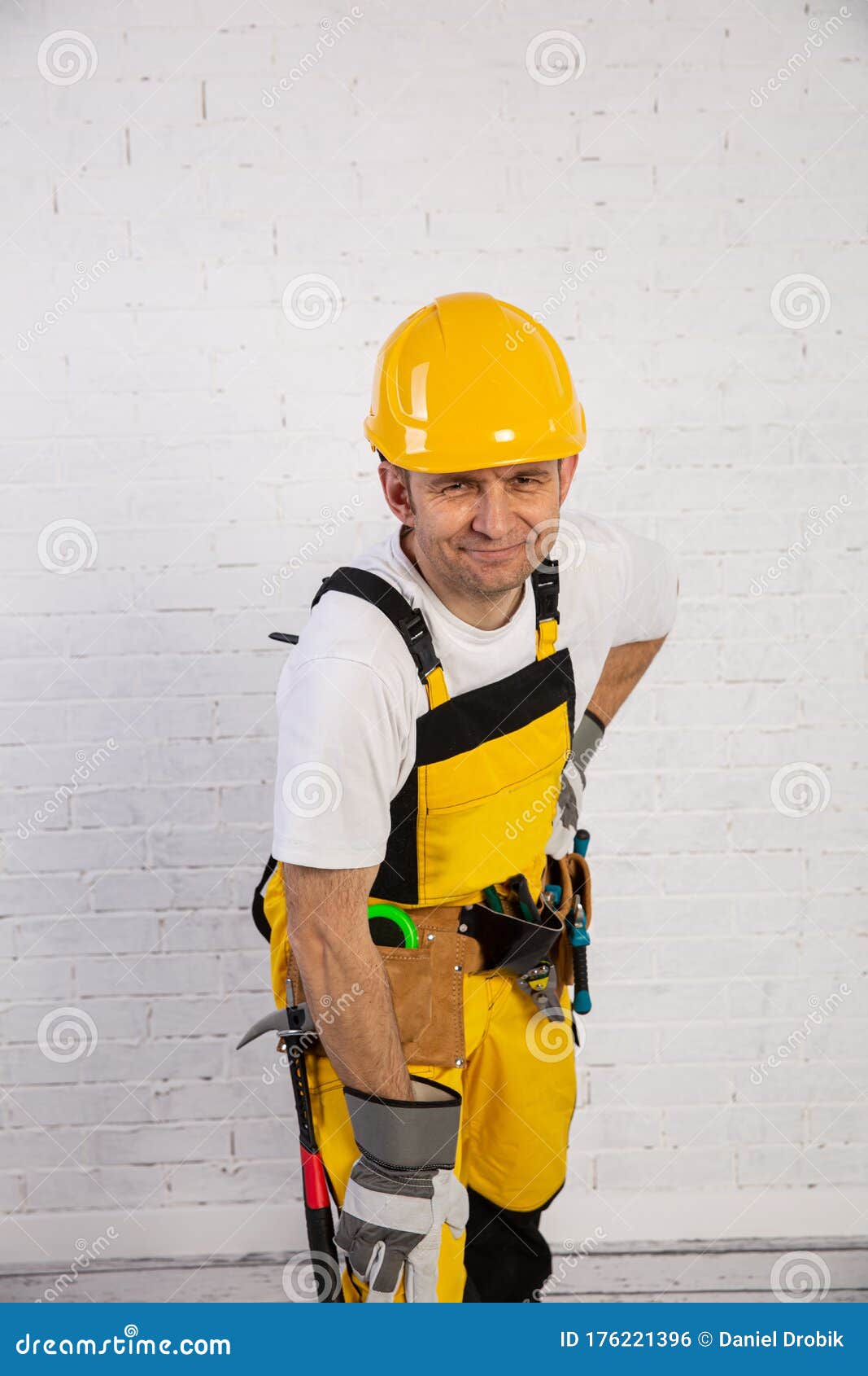 A Professional Building Fitter Ready for Action at Any Time Stock Photo ...