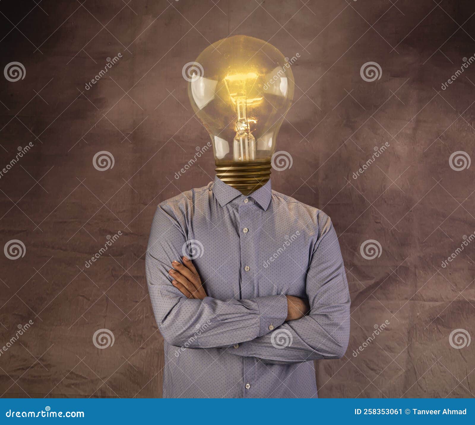 Professional Bulb Head Men - Idea Concept on Banner Stock Image - Image ...