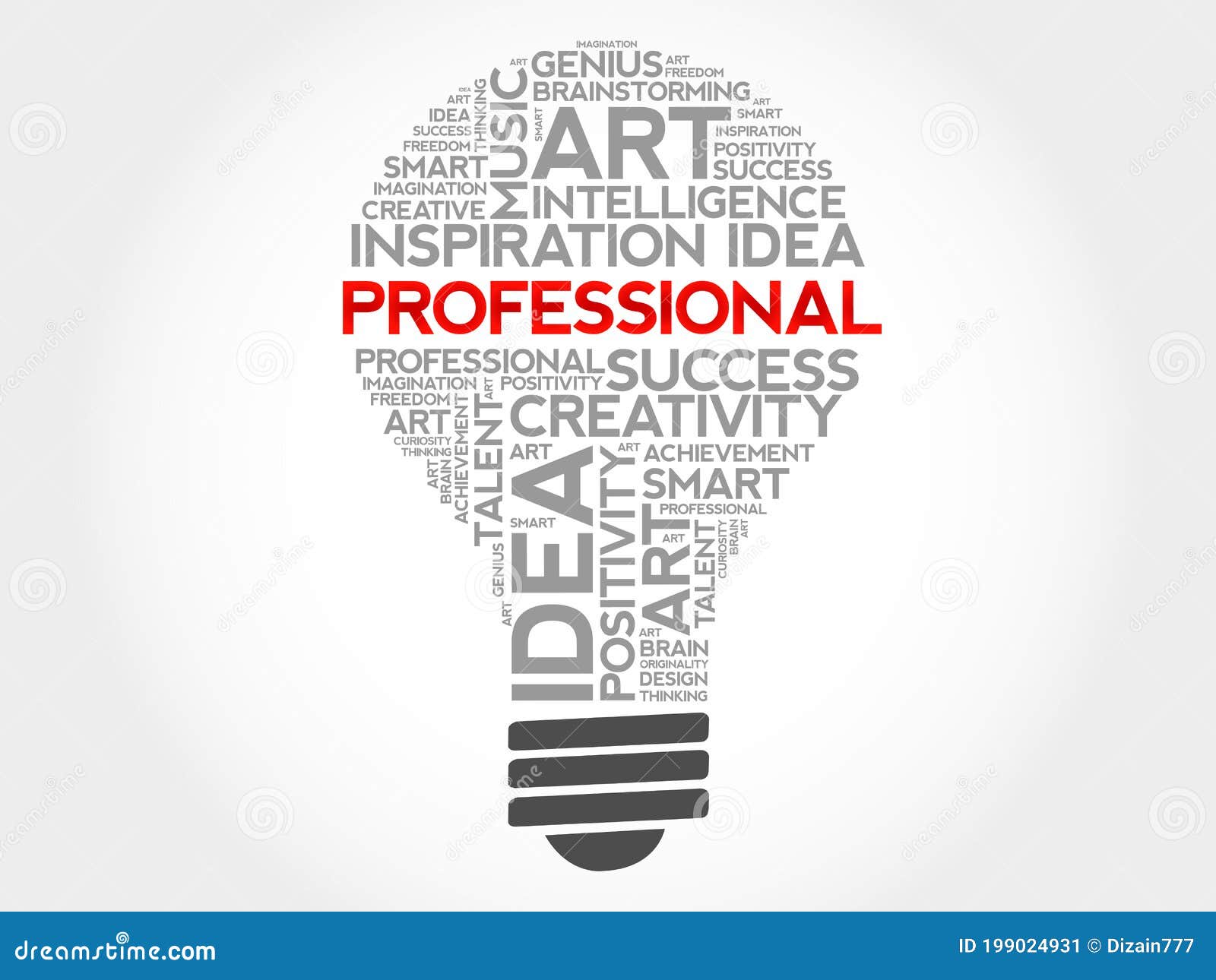 Professional Bulb Word Cloud Stock Illustration - Illustration of ...