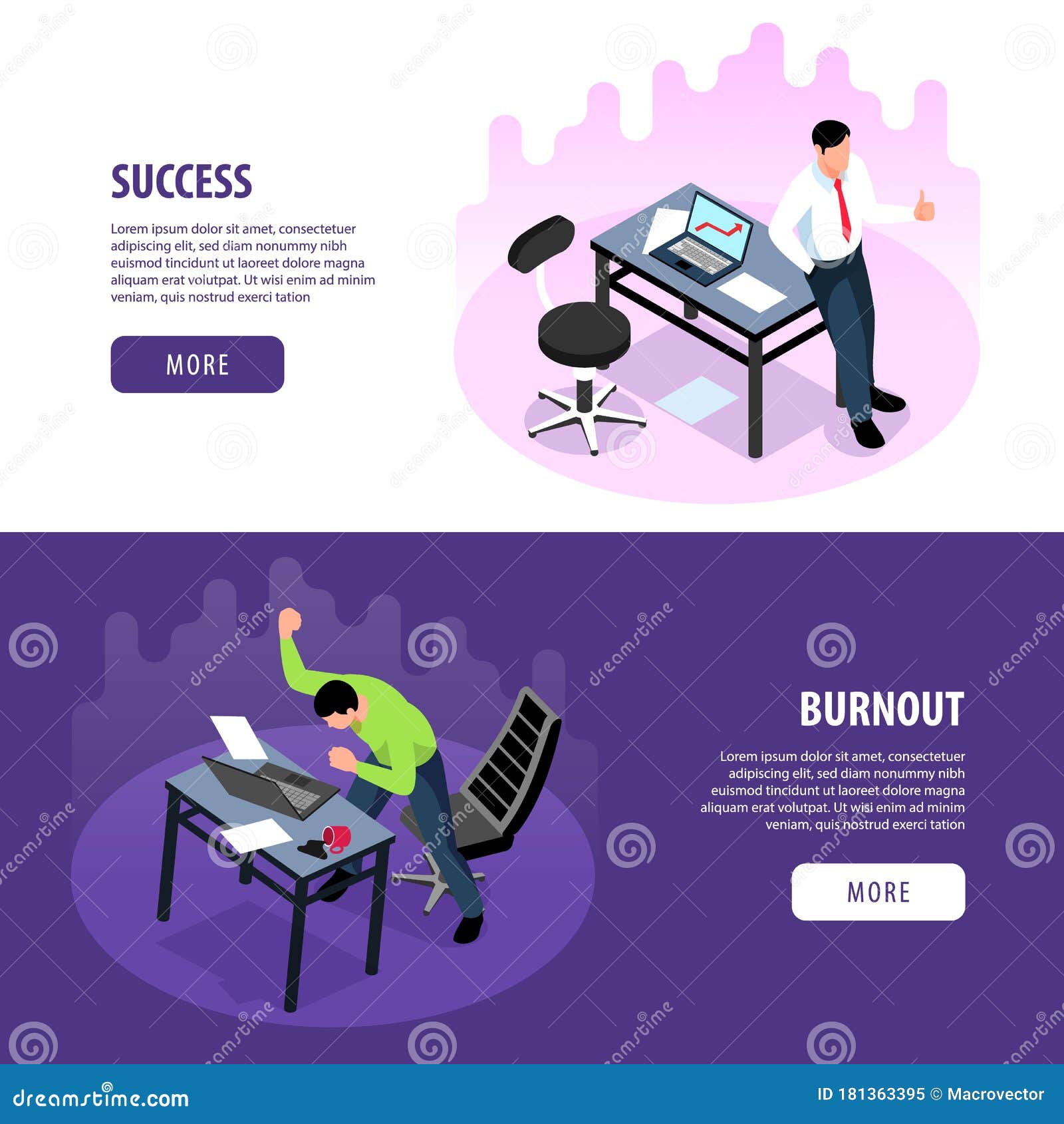 Professional Burnout Background Cartoon Vector | CartoonDealer.com ...