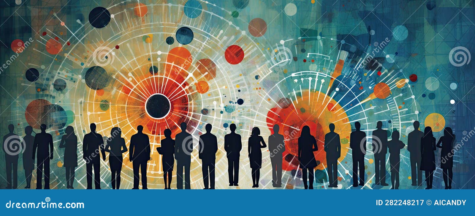 Professional Business Backdrop with a Grid of Interconnected Circles ...