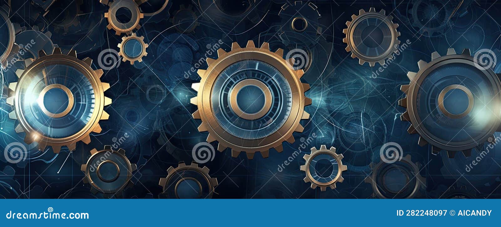 Professional Business Backdrop with a Grid of Interconnected Gears and ...